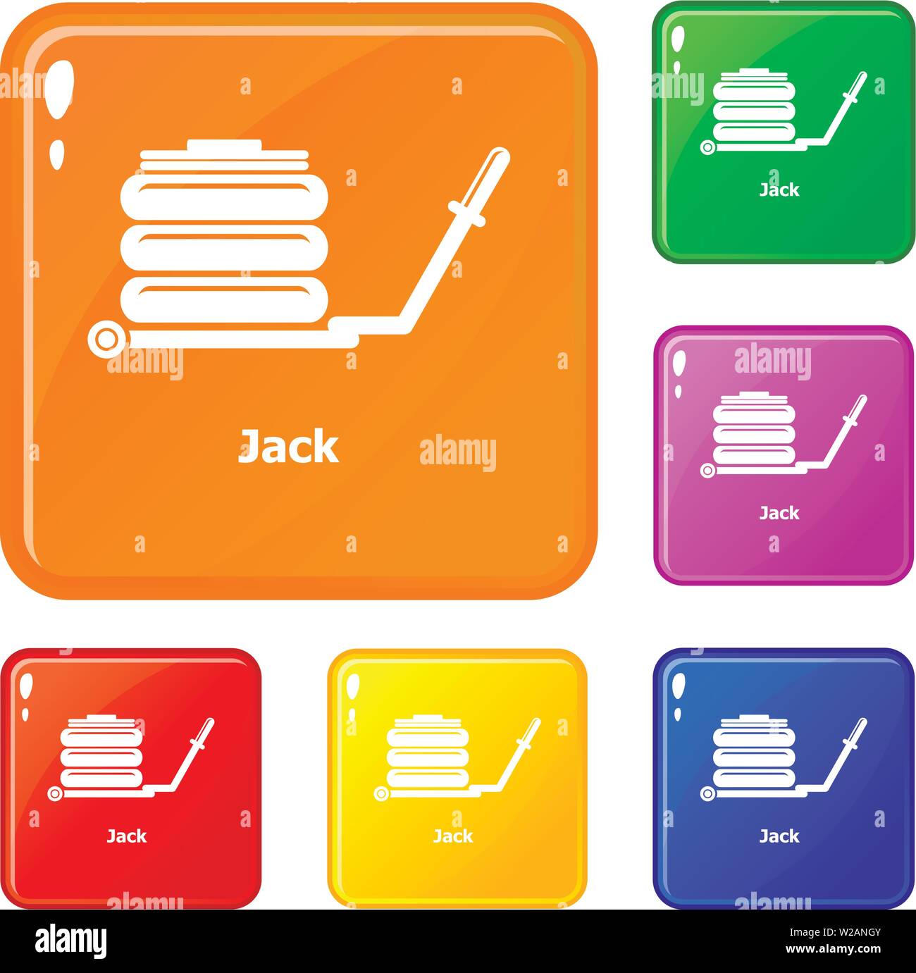 Jack icons set vector color Stock Vector Image & Art - Alamy