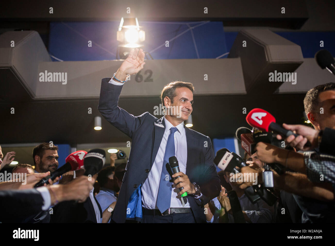 Athen, Greece. 07th July, 2019. Kyriakos Mitsotakis, president of the ...