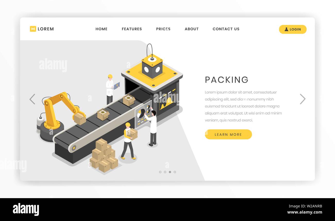 Factory packing line Stock Vector Images - Alamy