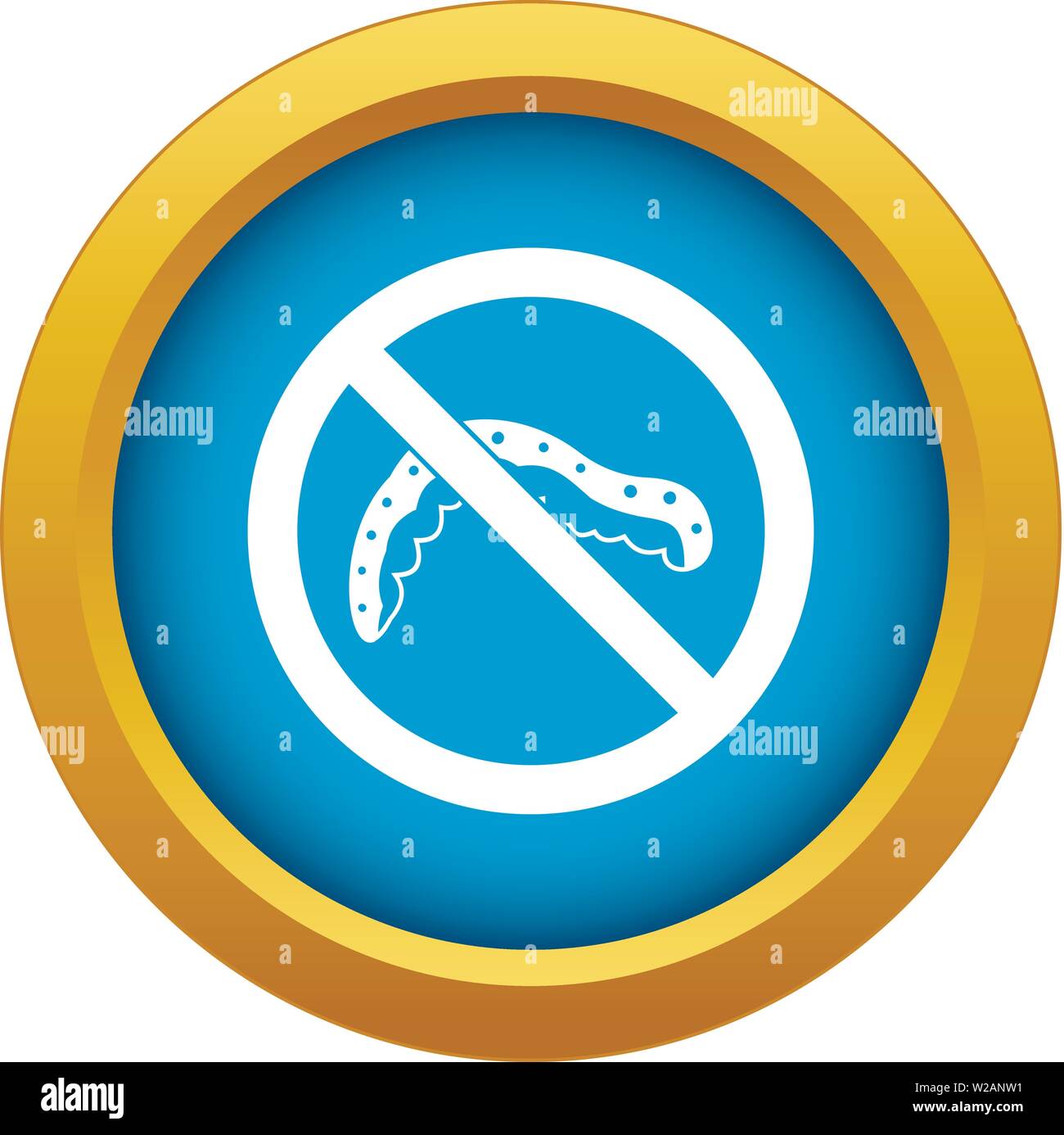 No caterpillar sign icon blue vector isolated Stock Vector Image & Art ...