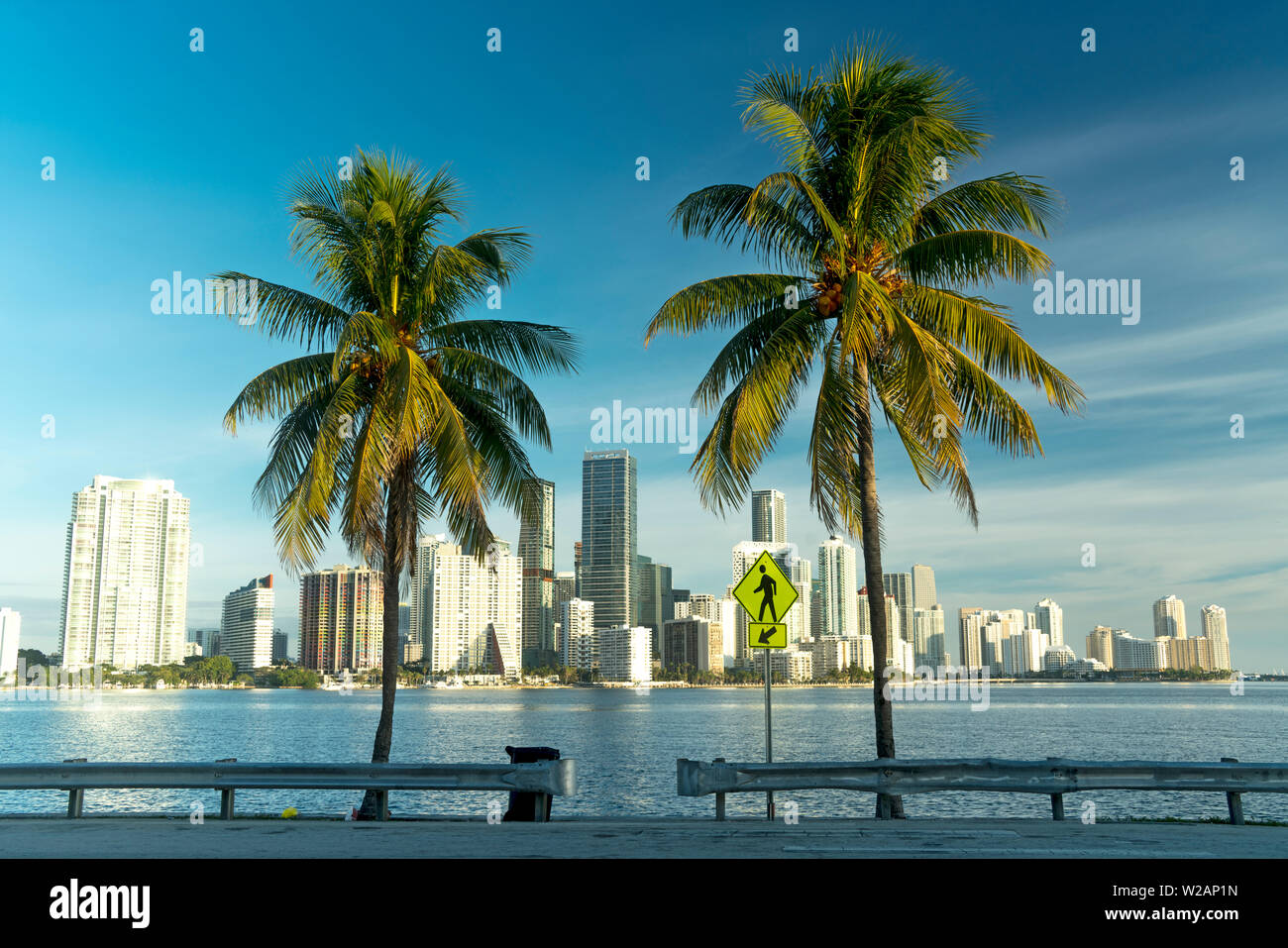 BRICKELL AVENUE SKYLINE DOWNTOWN MIAMI FLORIDA USA Stock Photo - Alamy