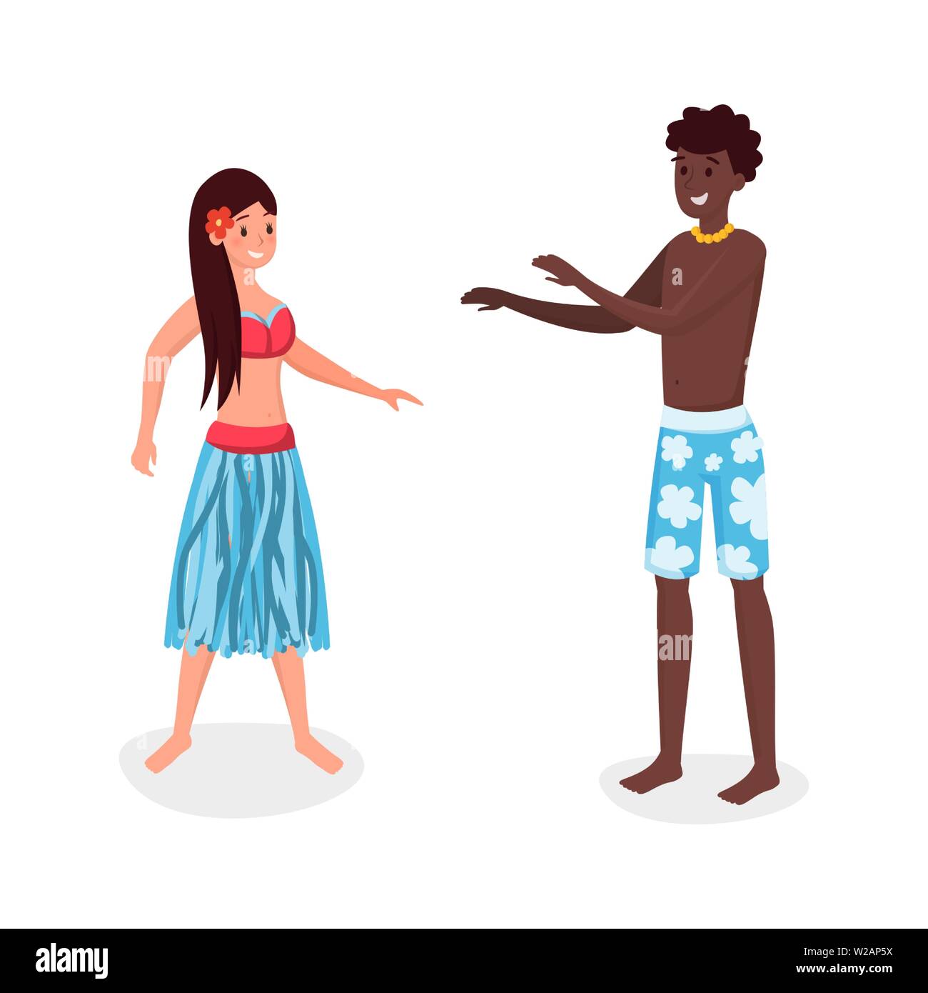 People performing national, traditional ethnic dance. Couple having fun ...