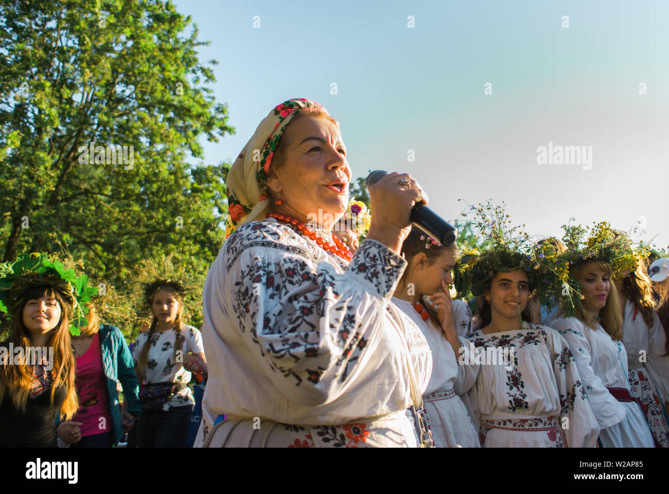 KIEV, UKRAINE - Jul 6, 2019. Slavic celebrations of Ivana Kupala ...