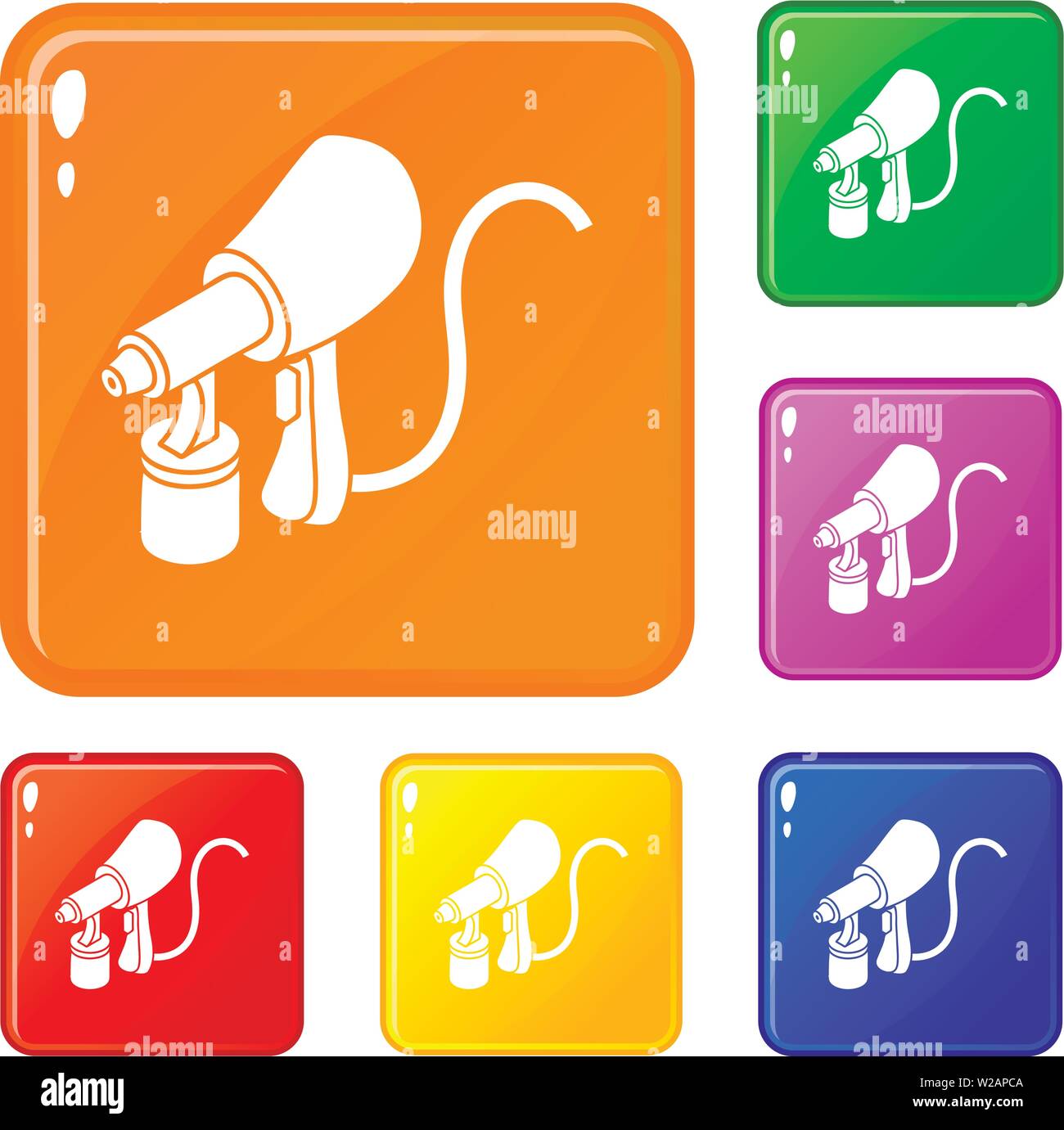 Air paint sprayer icons set vector color Stock Vector Image & Art - Alamy
