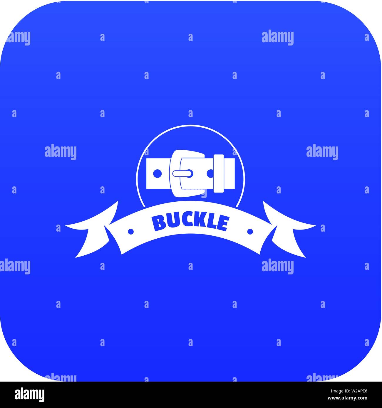 Buckle wear icon blue vector Stock Vector Image & Art - Alamy