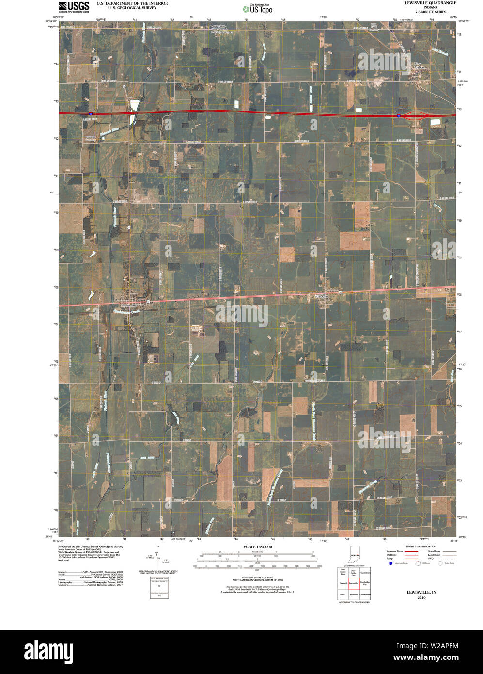 Indiana historical map hi-res stock photography and images - Alamy