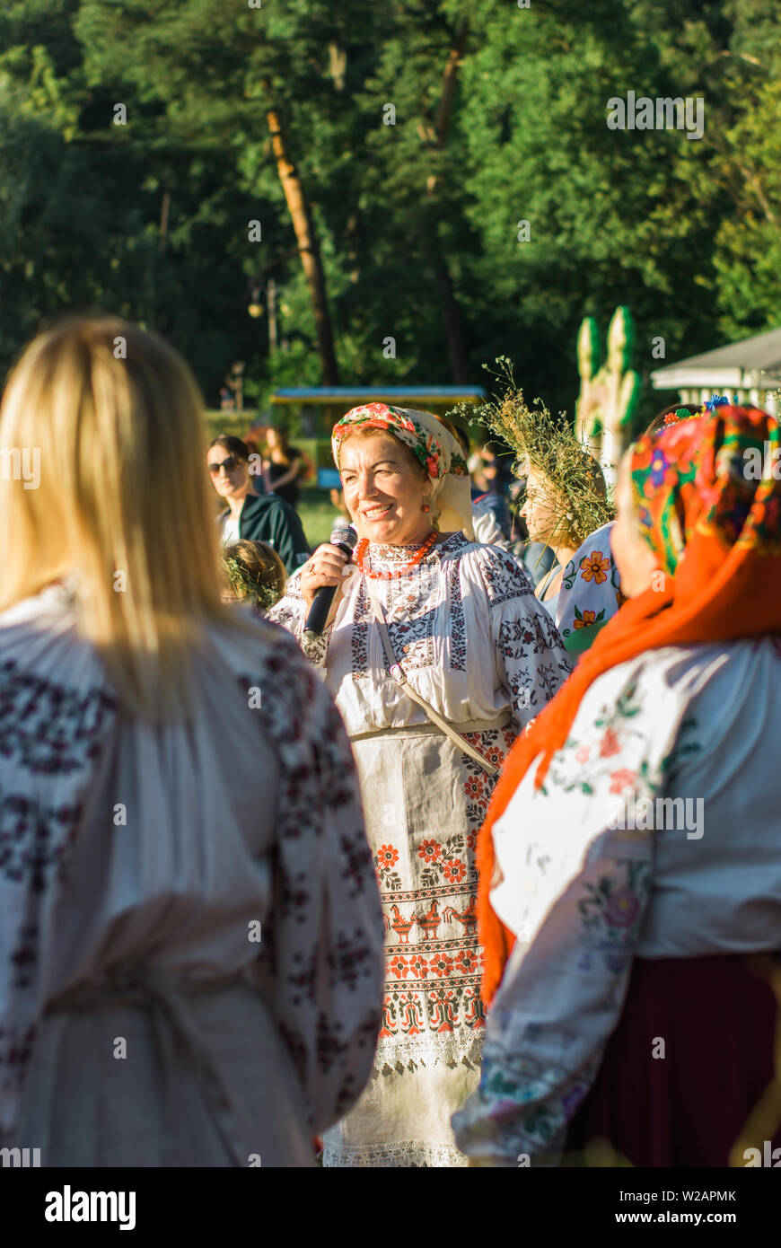 KIEV, UKRAINE - Jul 6, 2019. Slavic celebrations of Ivana Kupala ...