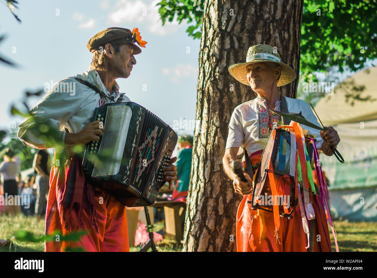 KIEV, UKRAINE - Jul 6, 2019. Slavic celebrations of Ivana Kupala ...