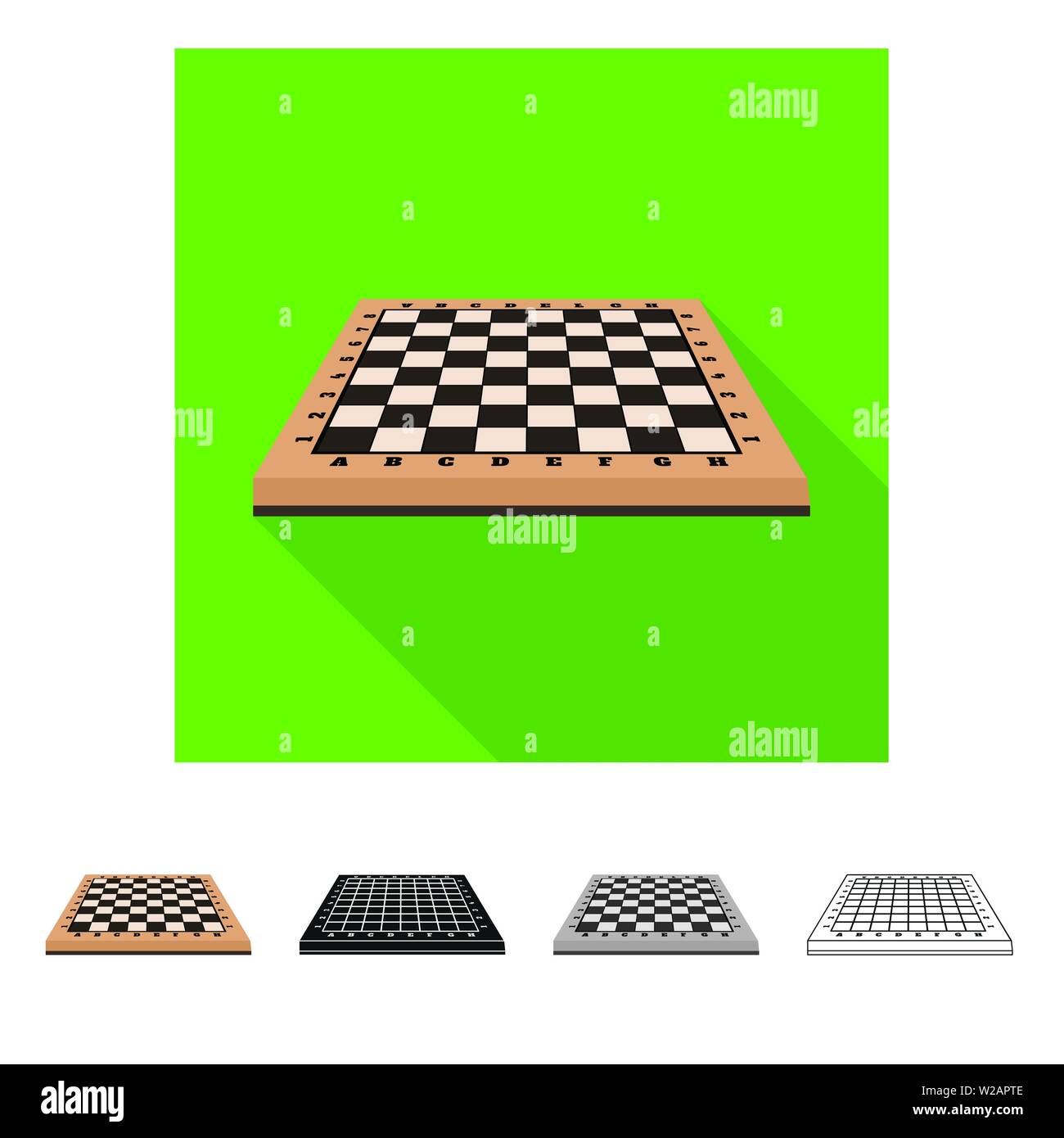 Vector design of chessboard and board sign. Collection of chessboard ...