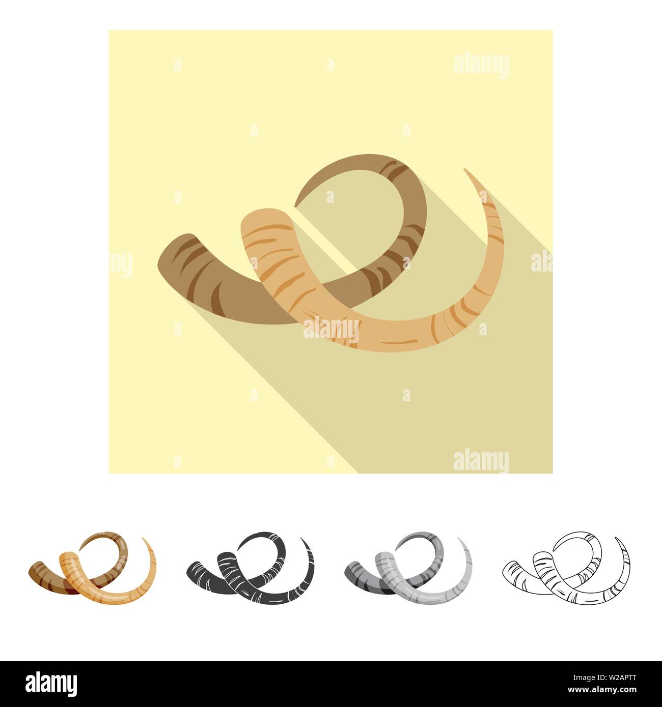 Vector design of horn and tusk icon. Collection of horn and ancient ...
