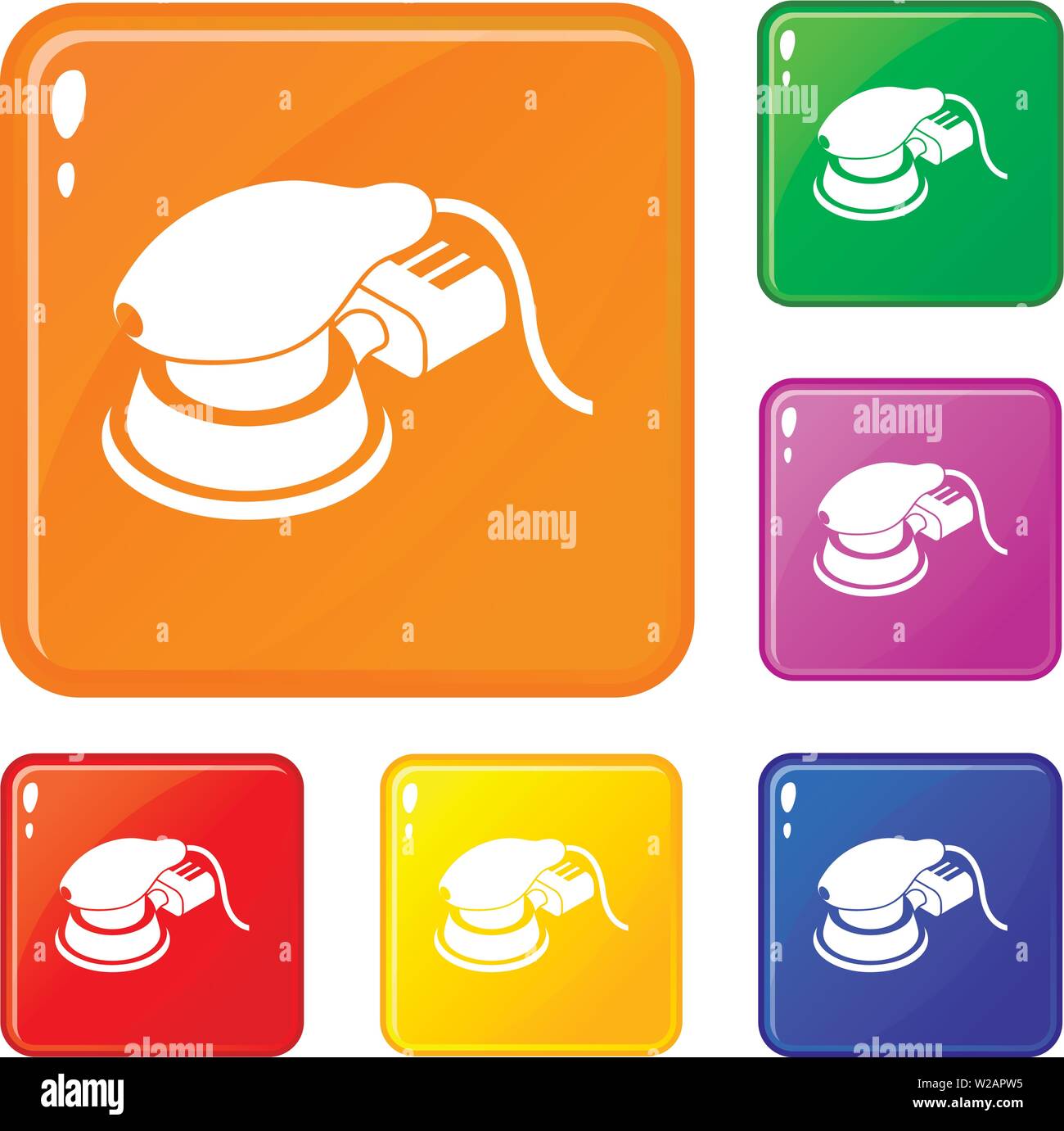 Circular sheet sander icons set vector color Stock Vector Image & Art ...
