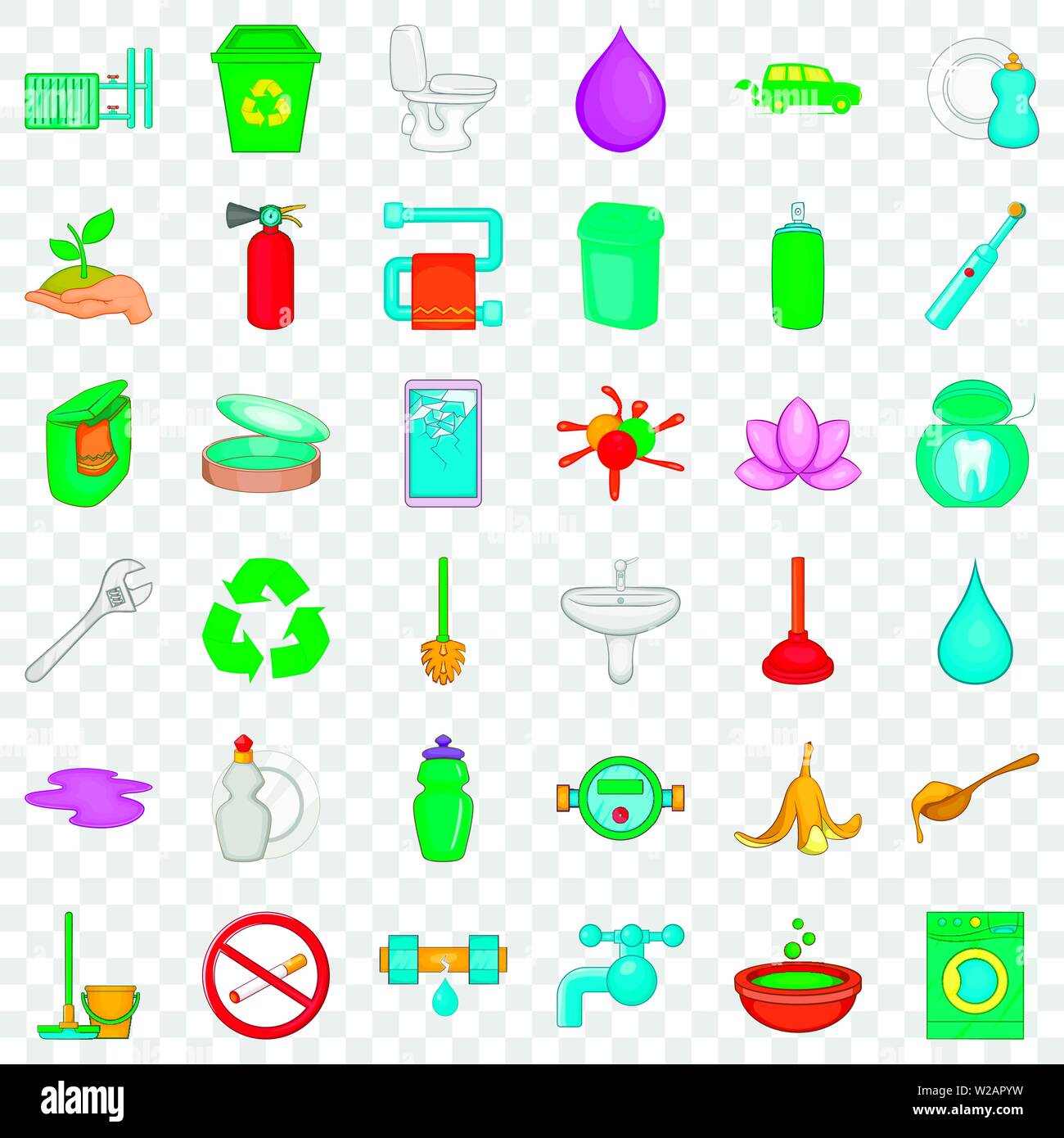 Environmental icons set, cartoon style Stock Vector Image & Art - Alamy