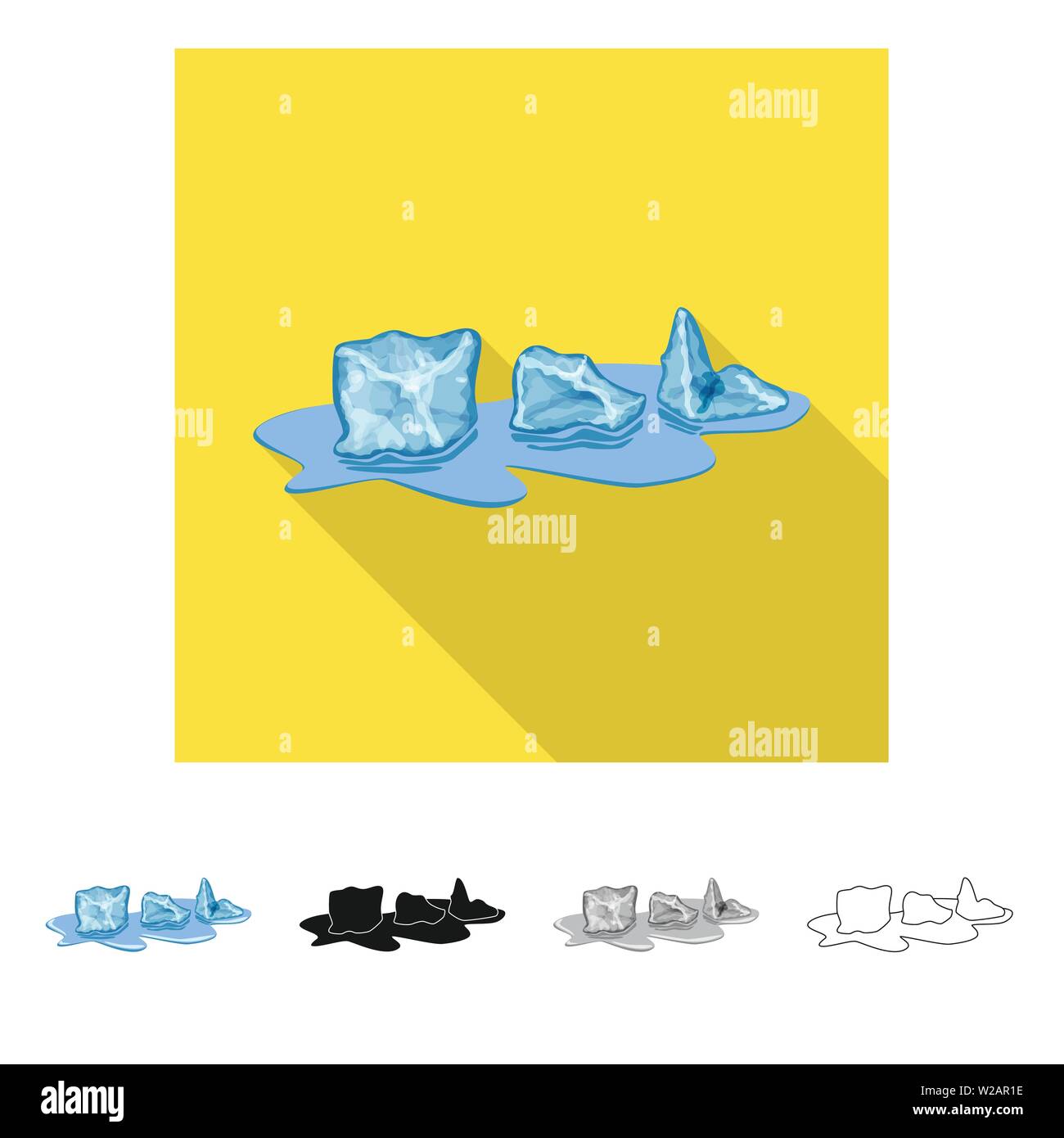 Vector design of cube and ice logo. Collection of cube and kitchen ...