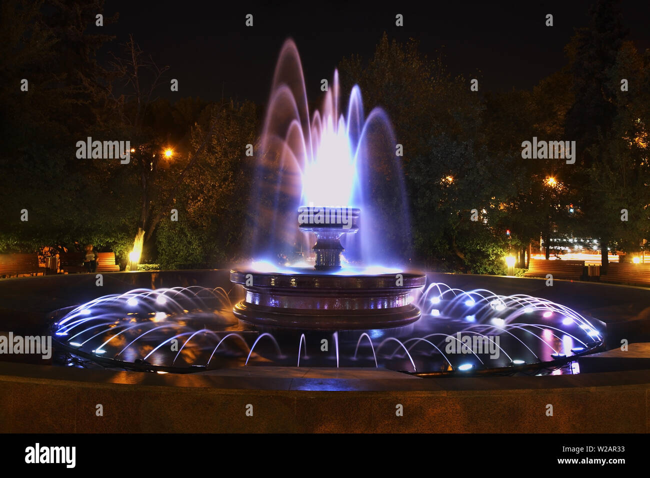 Fountain on Astana square. Almaty. Kazakhstan Stock Photo - Alamy