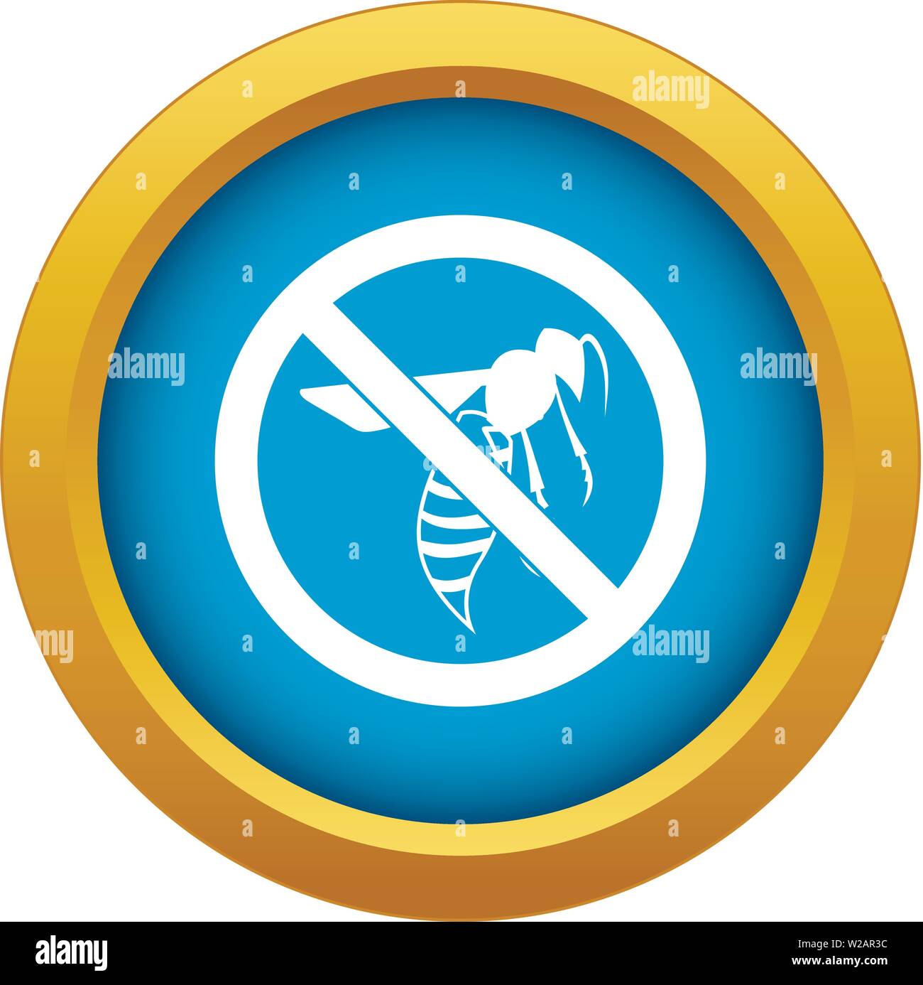 No wasp sign icon blue vector isolated Stock Vector Image & Art - Alamy