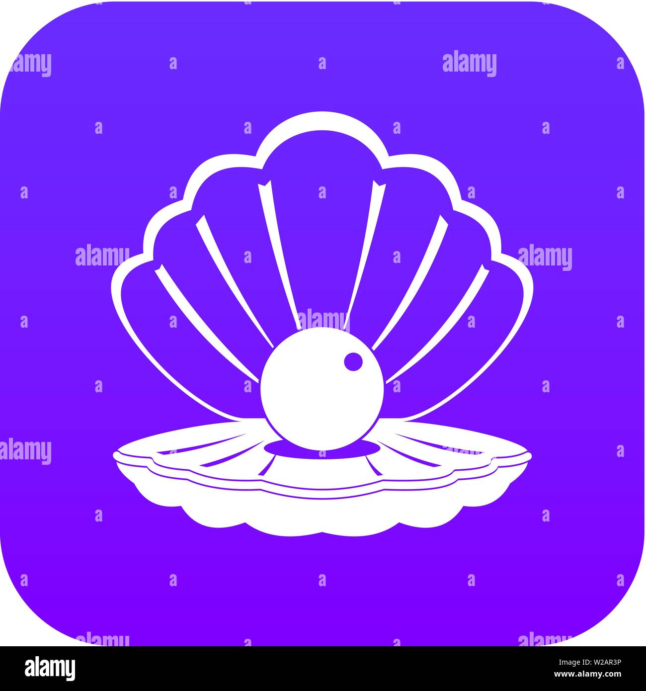 Pearl in a sea shell icon digital purple Stock Vector Image & Art - Alamy