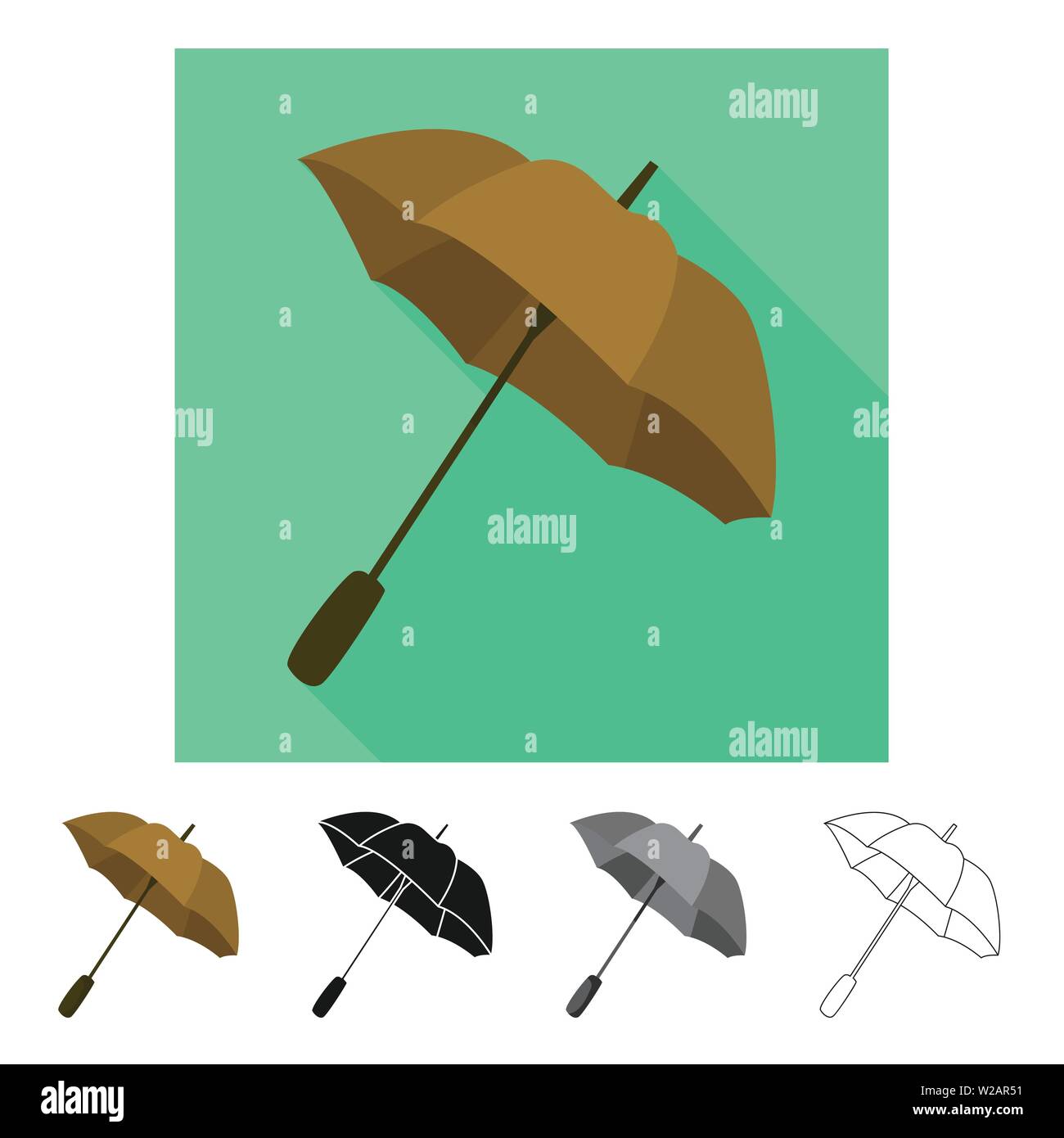 Vector design of parasol and autumn symbol. Set of parasol and season ...