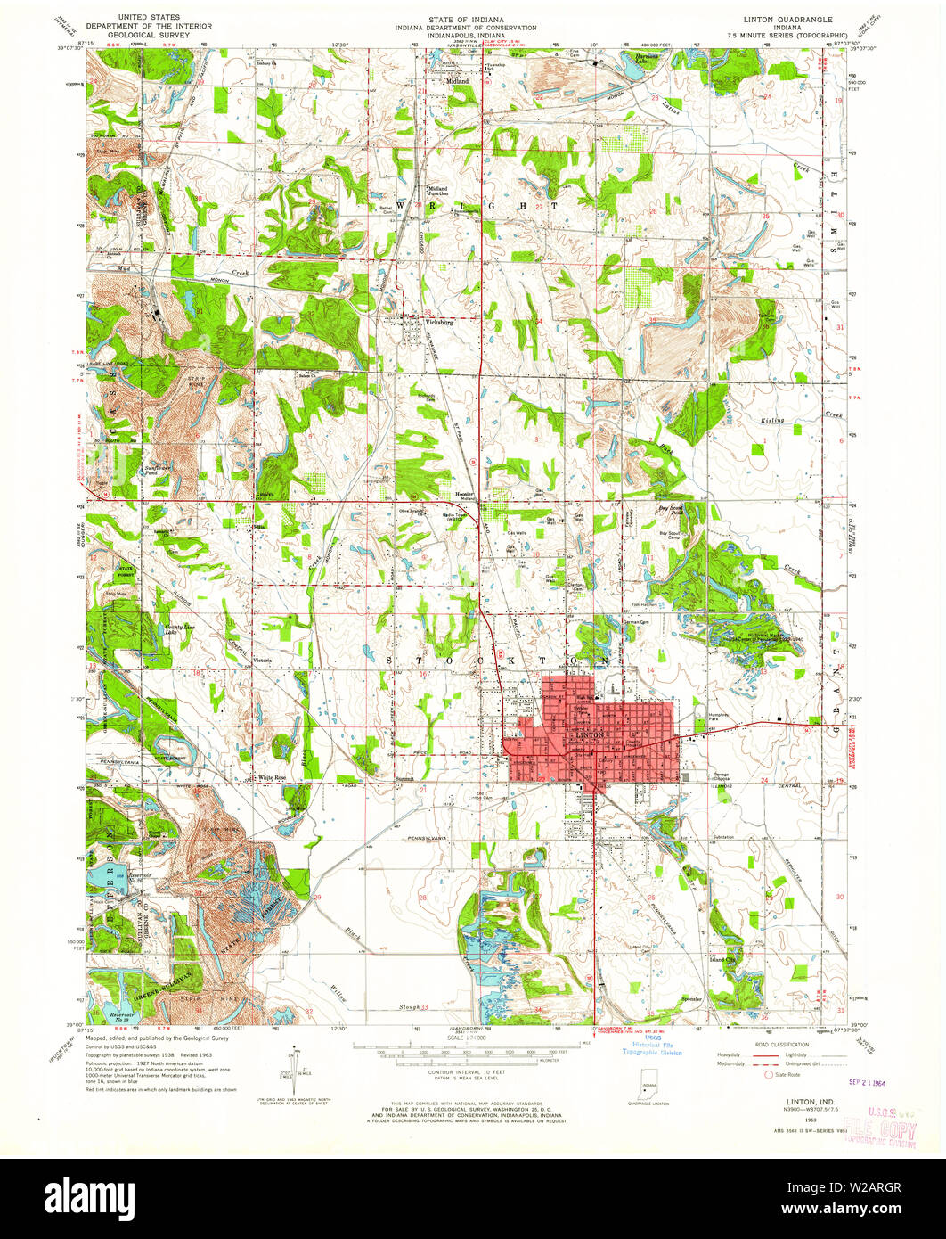 Linton indiana map hi-res stock photography and images - Alamy