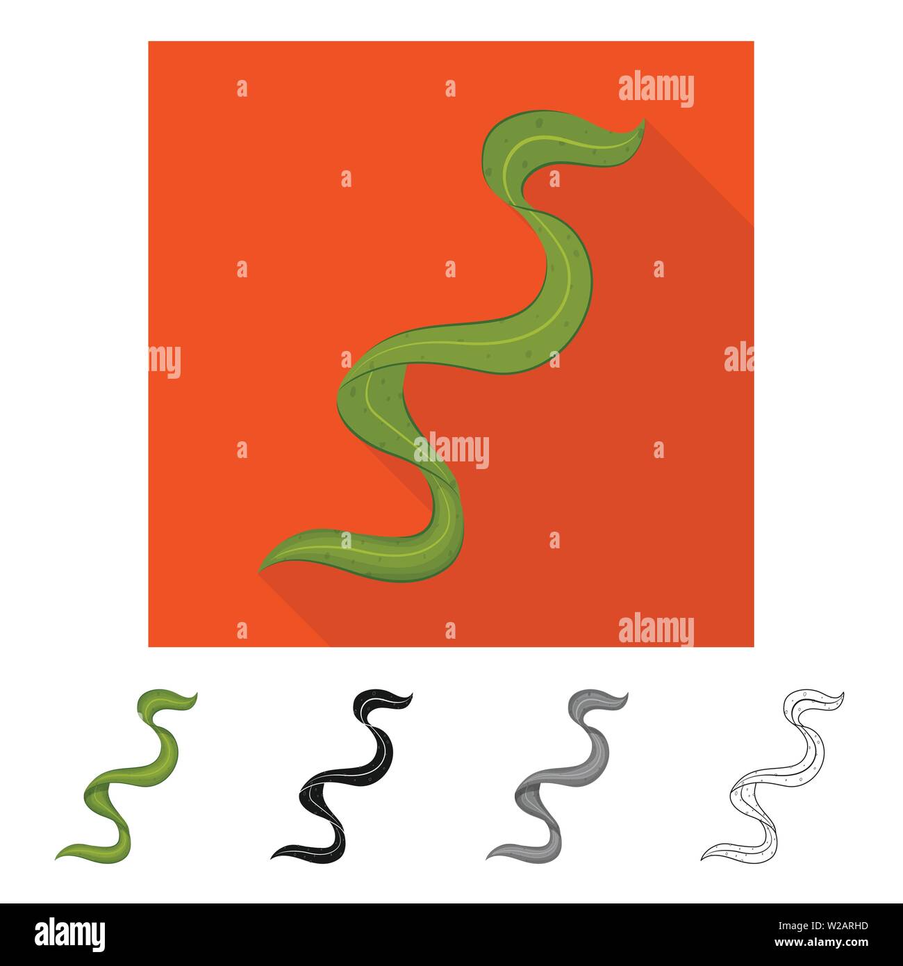 Vector design of algae and spiral icon. Set of algae and natural vector ...