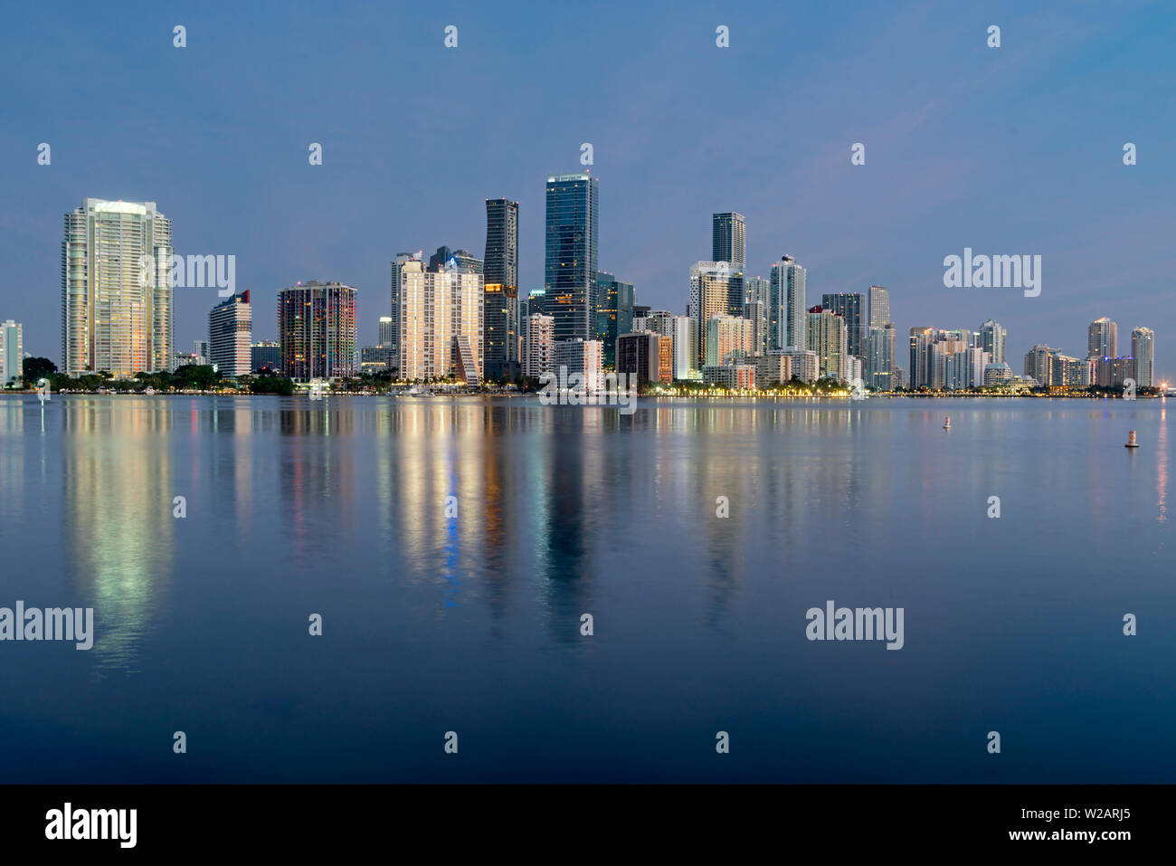 BRICKELL AVENUE SKYLINE DOWNTOWN MIAMI FLORIDA USA Stock Photo - Alamy