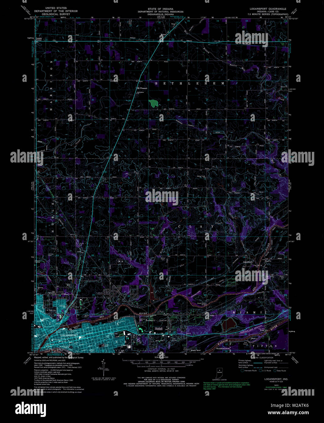 Map of logansport hi-res stock photography and images - Alamy