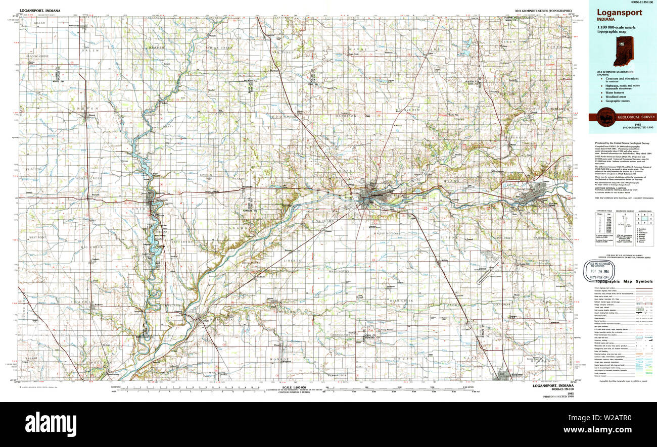 Map of logansport hi-res stock photography and images - Alamy