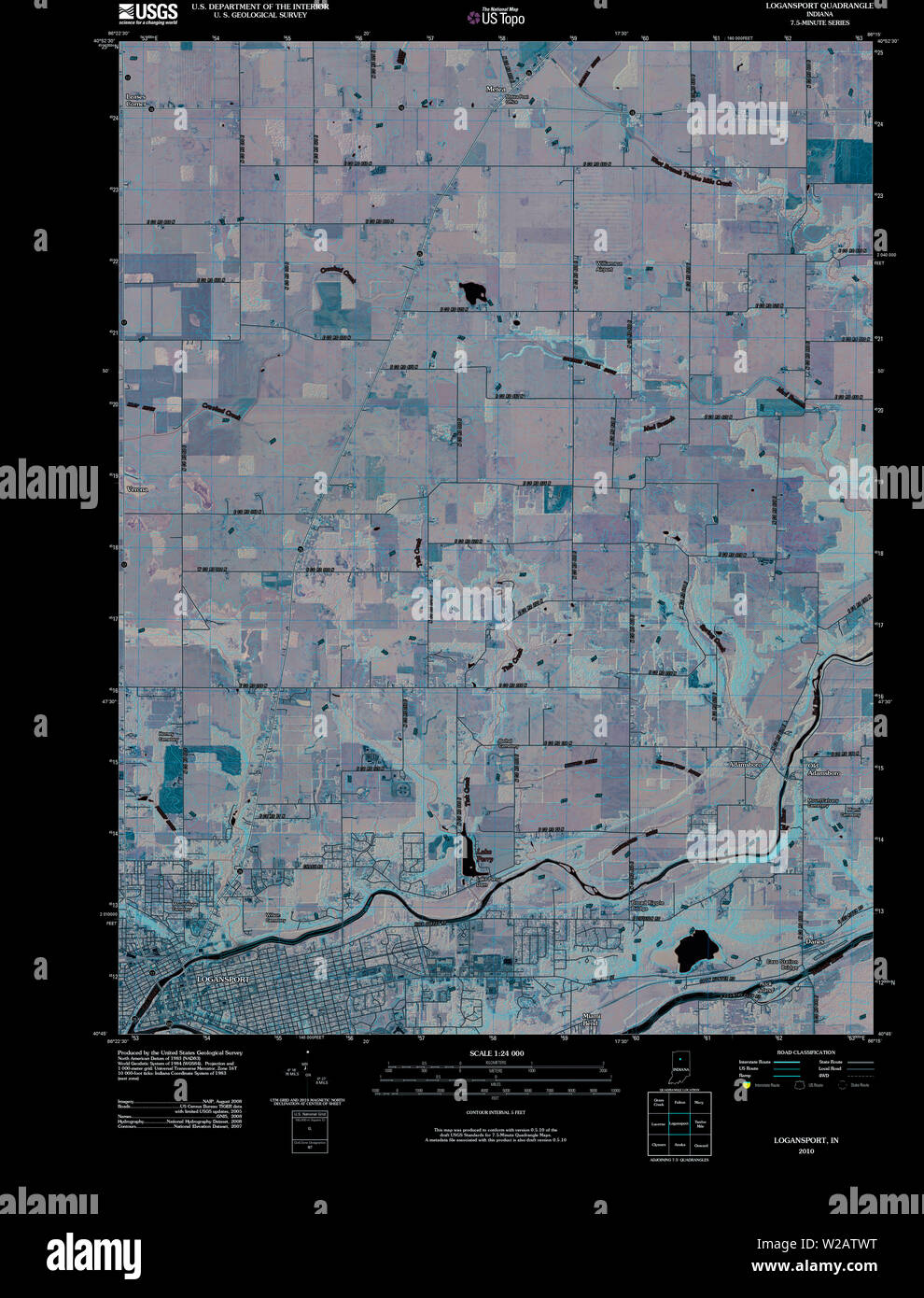 Map of logansport hi-res stock photography and images - Alamy