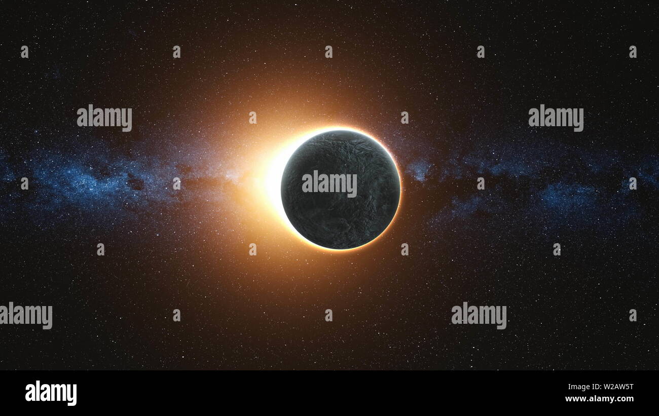 3d solar eclipse hi-res stock photography and images - Alamy