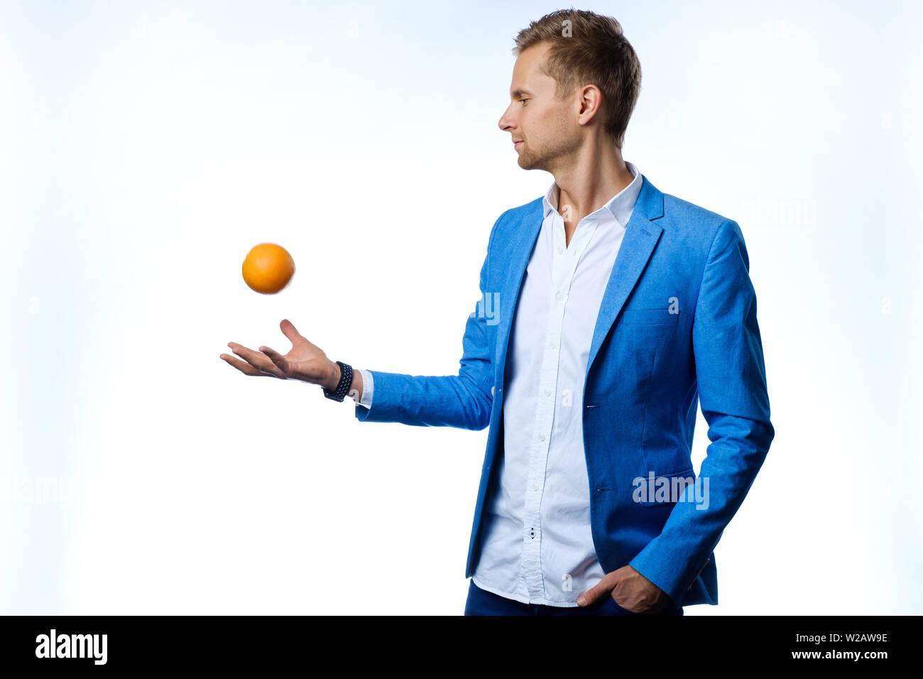 Orange blazer jacket hi-res stock photography and images - Alamy