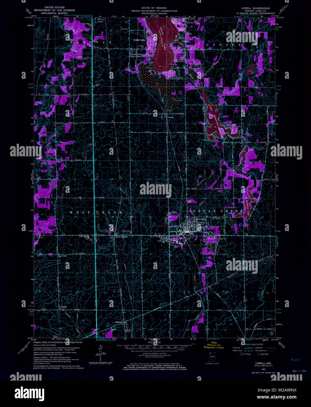 Lowell indiana map hi-res stock photography and images - Alamy