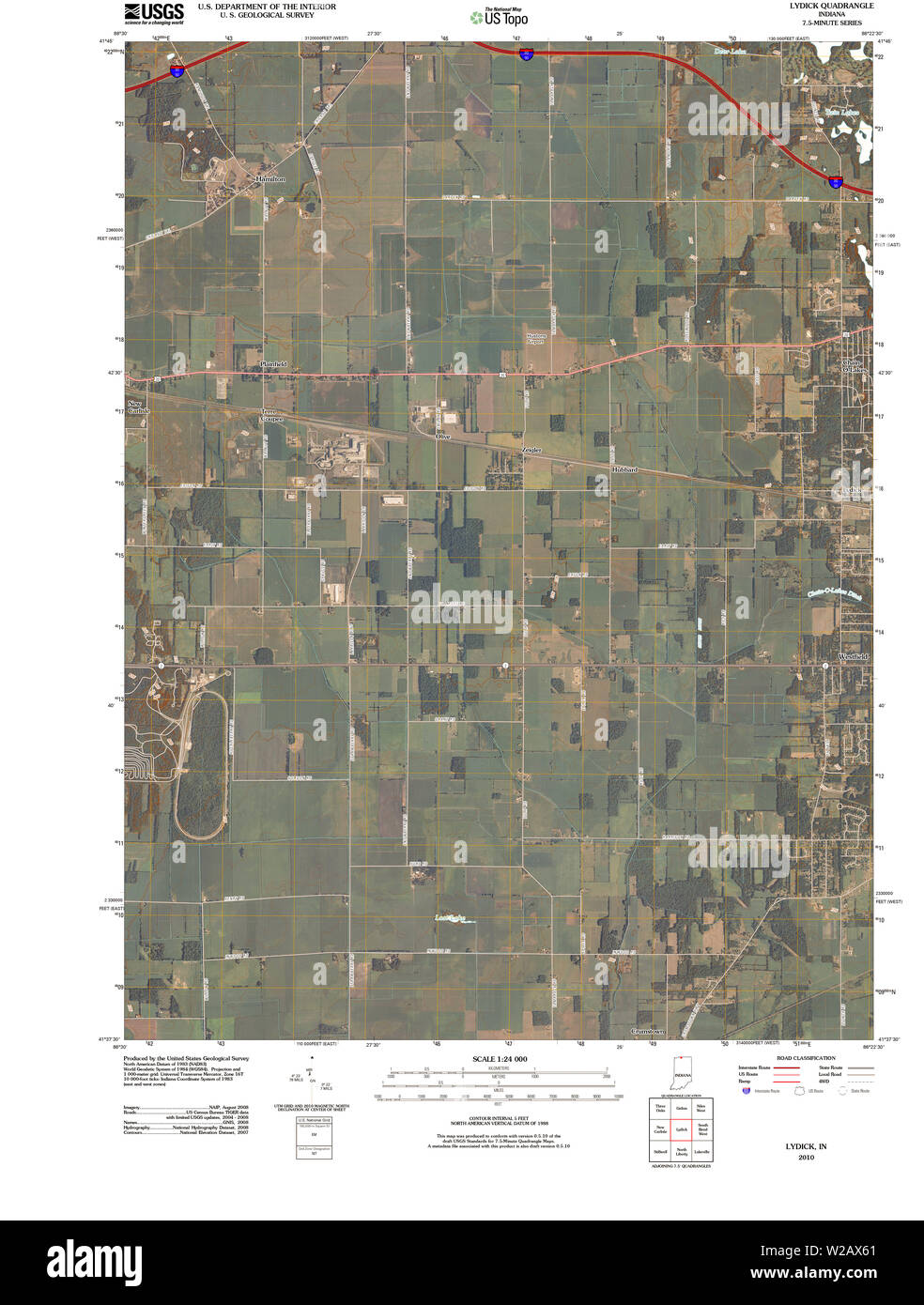 Indiana historical map Cut Out Stock Images & Pictures - Alamy