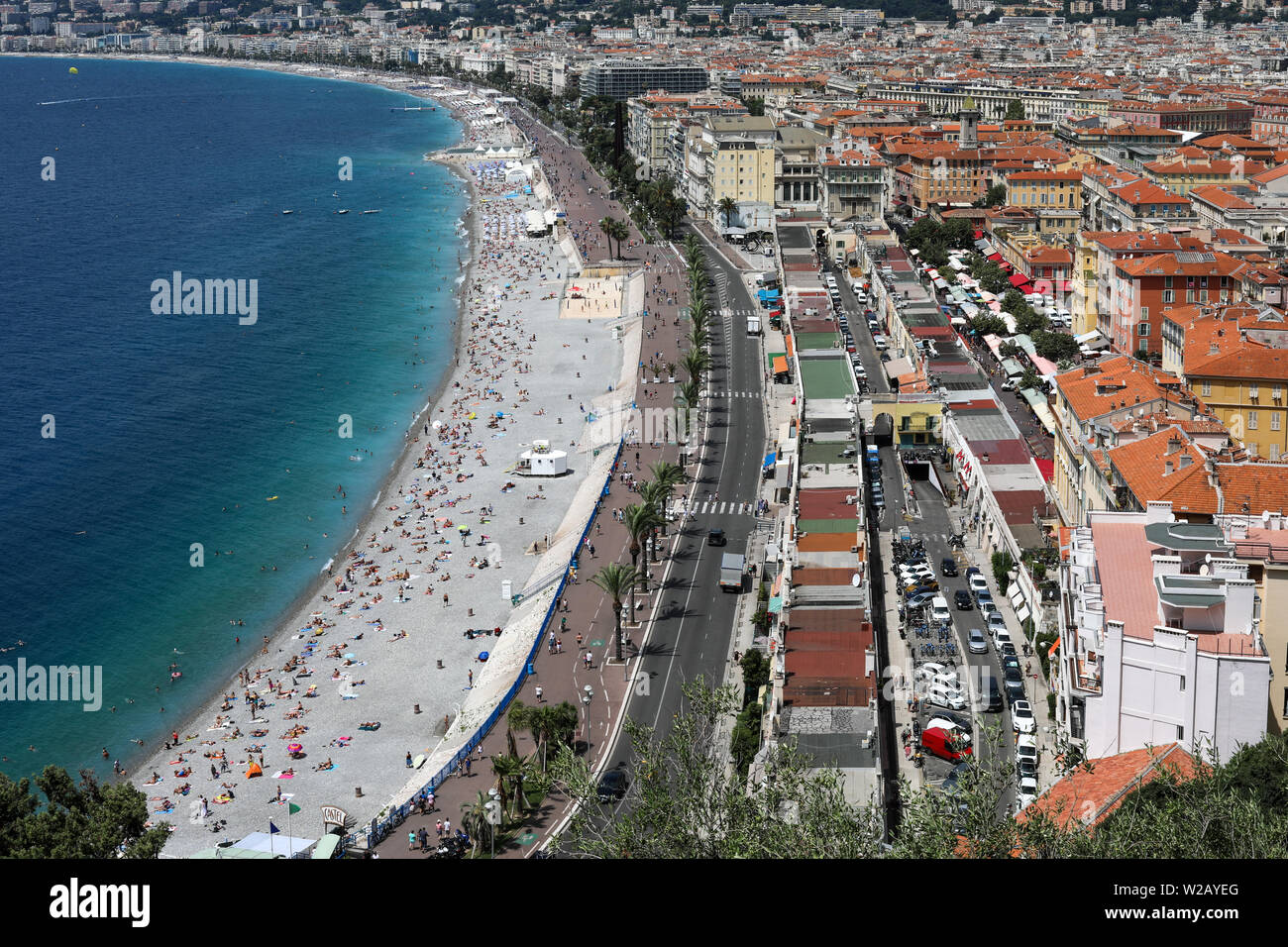 Nice france beach view hi-res stock photography and images - Alamy