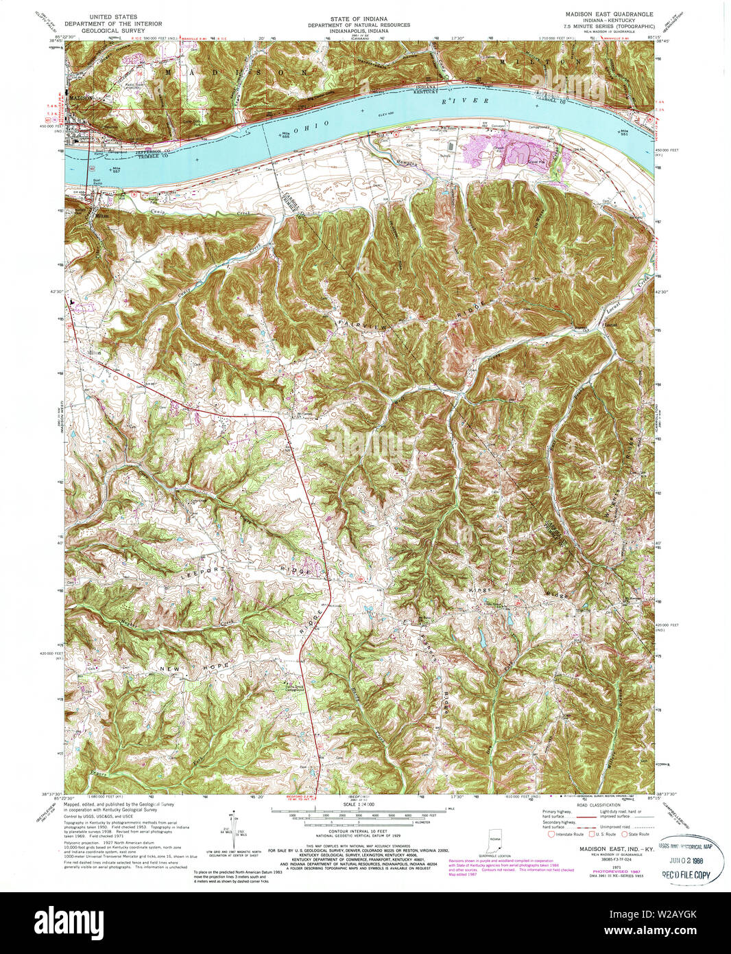 Madison indiana map hi-res stock photography and images - Alamy