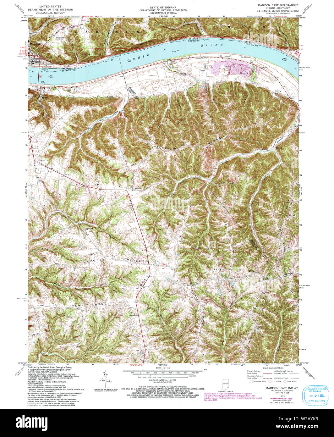 Madison indiana map hi-res stock photography and images - Alamy