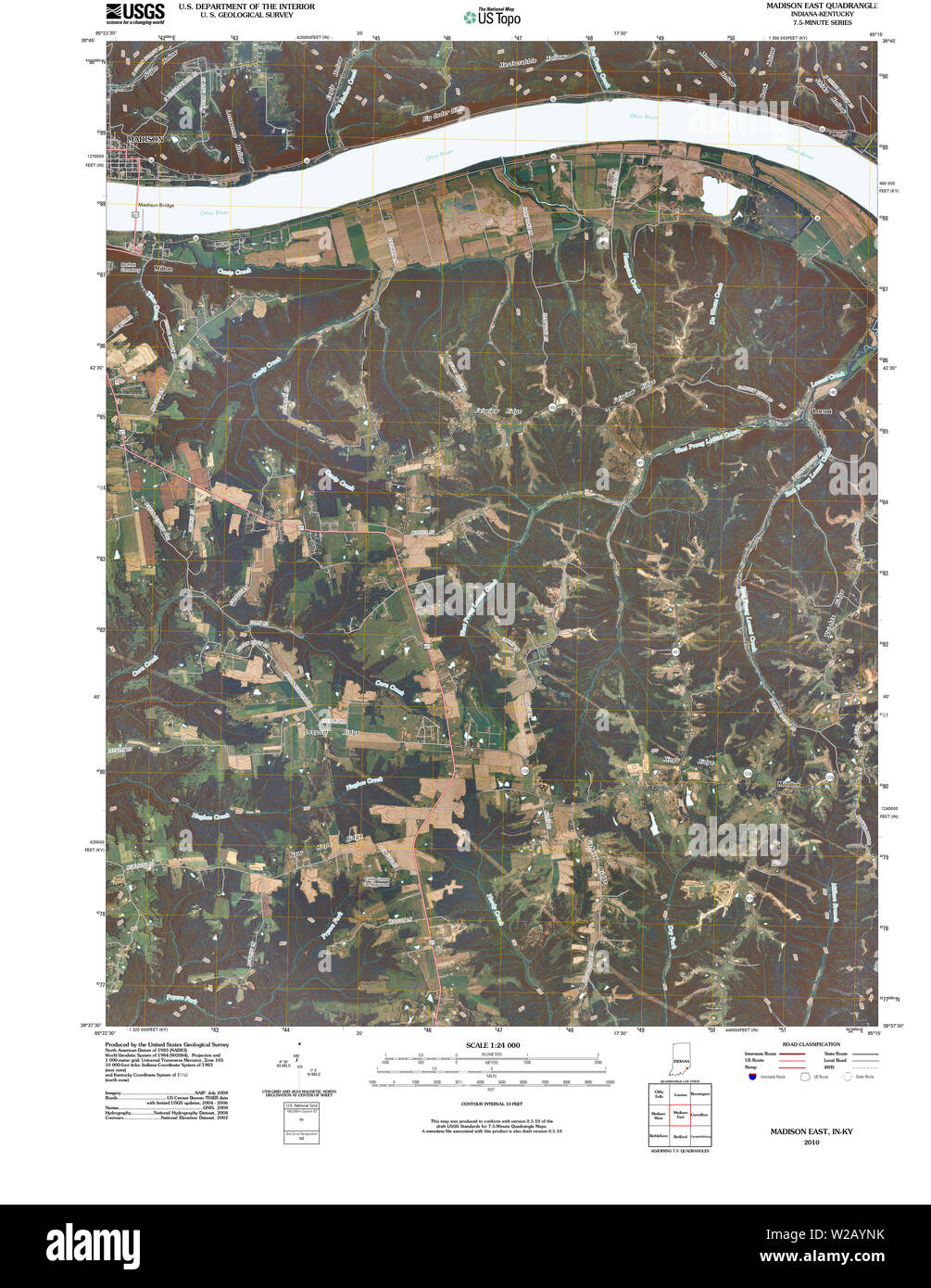 Madison indiana map hi-res stock photography and images - Alamy
