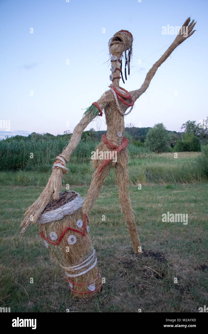 The figure of straw, the traditional decoration of the Slavic summer ...