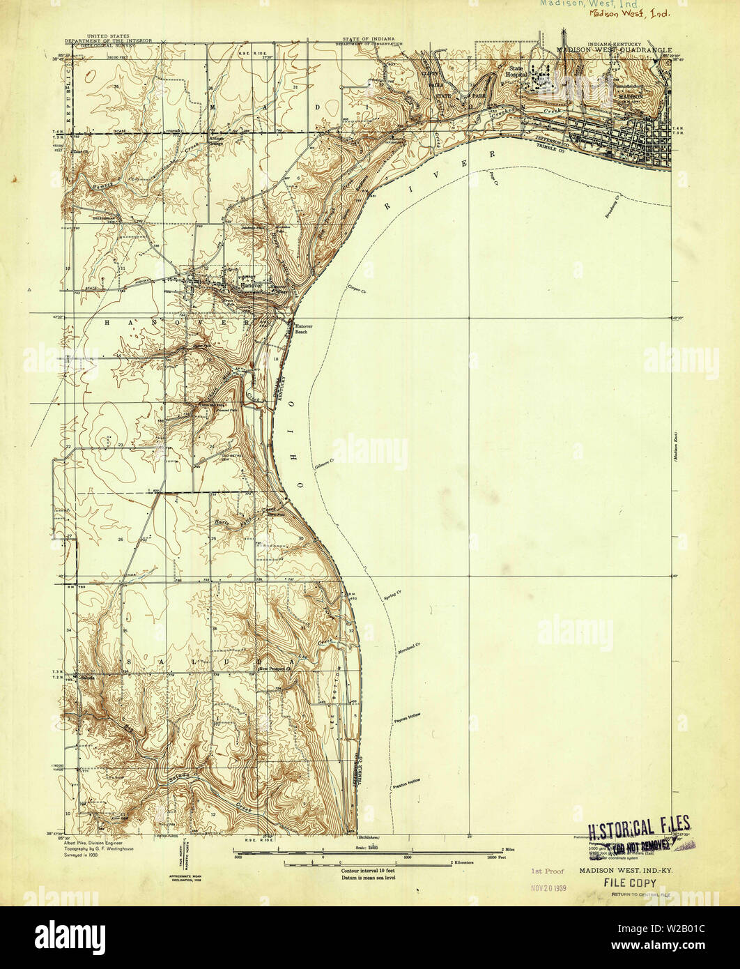 Madison indiana map hi-res stock photography and images - Alamy