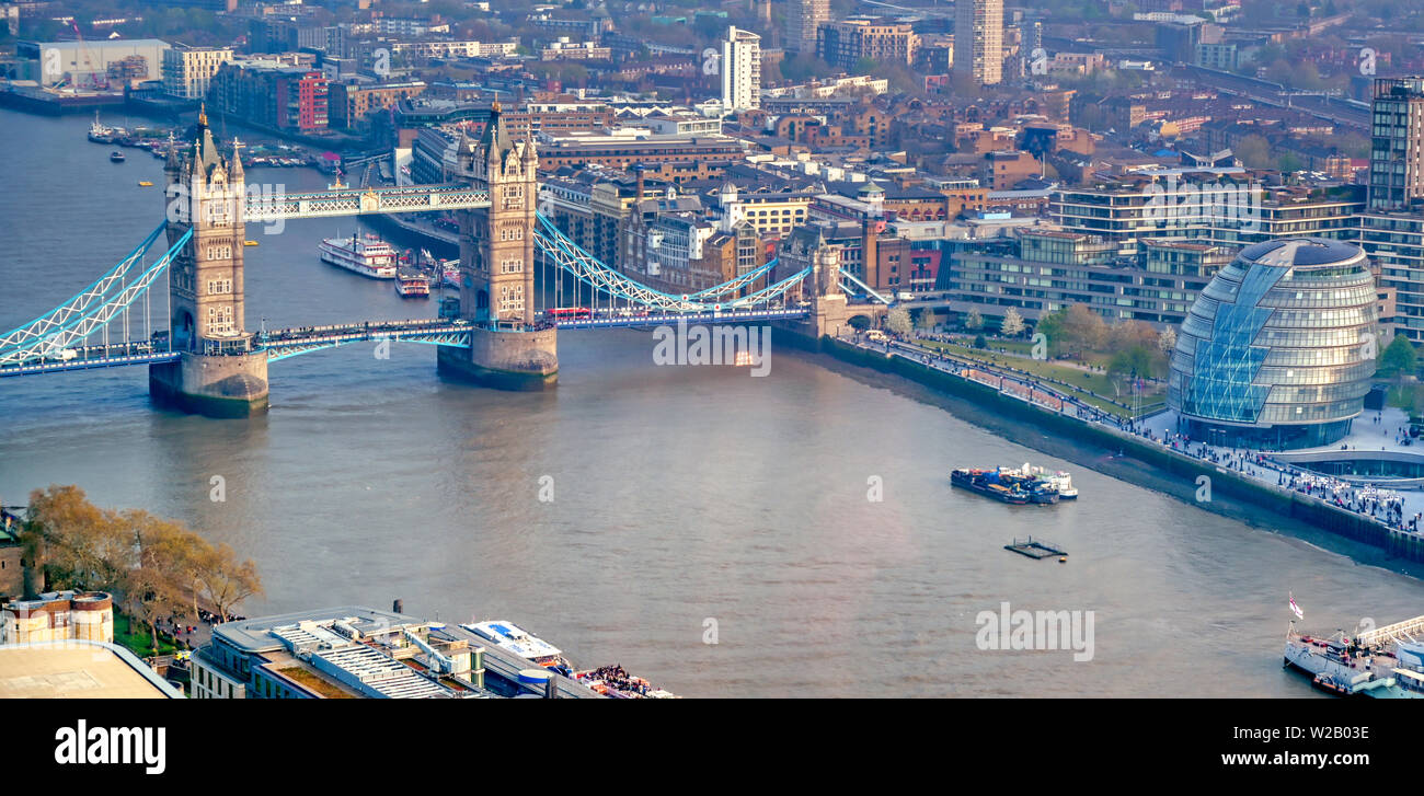 A view of Tower Bridge and the River Thames in London, UK Stock Photo ...