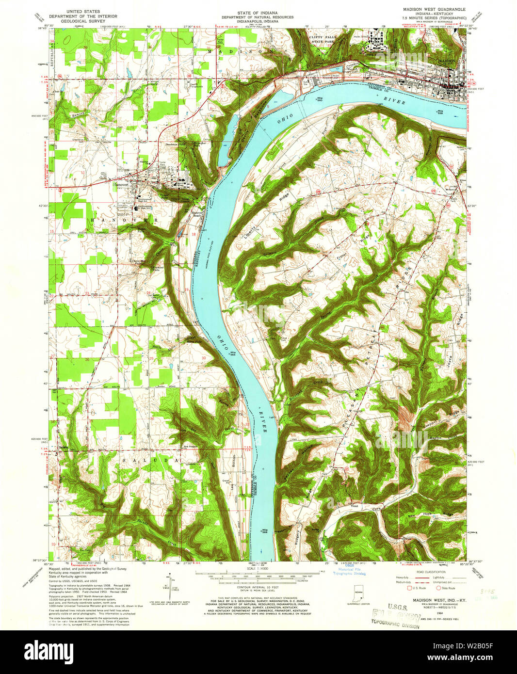Madison indiana map hi-res stock photography and images - Alamy