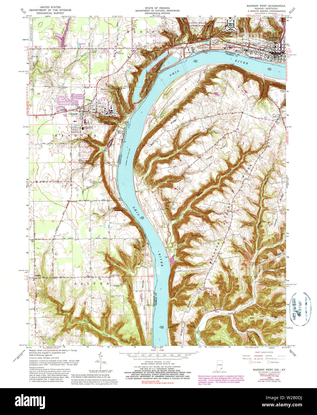 Madison indiana map hi-res stock photography and images - Alamy
