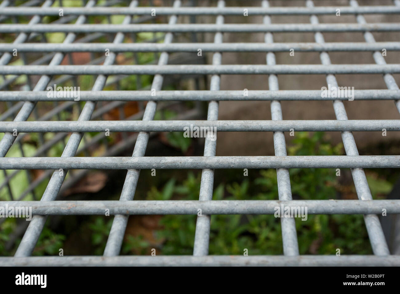 Heavy duty, galvanised metal grille / walkway / deck Stock Photo - Alamy