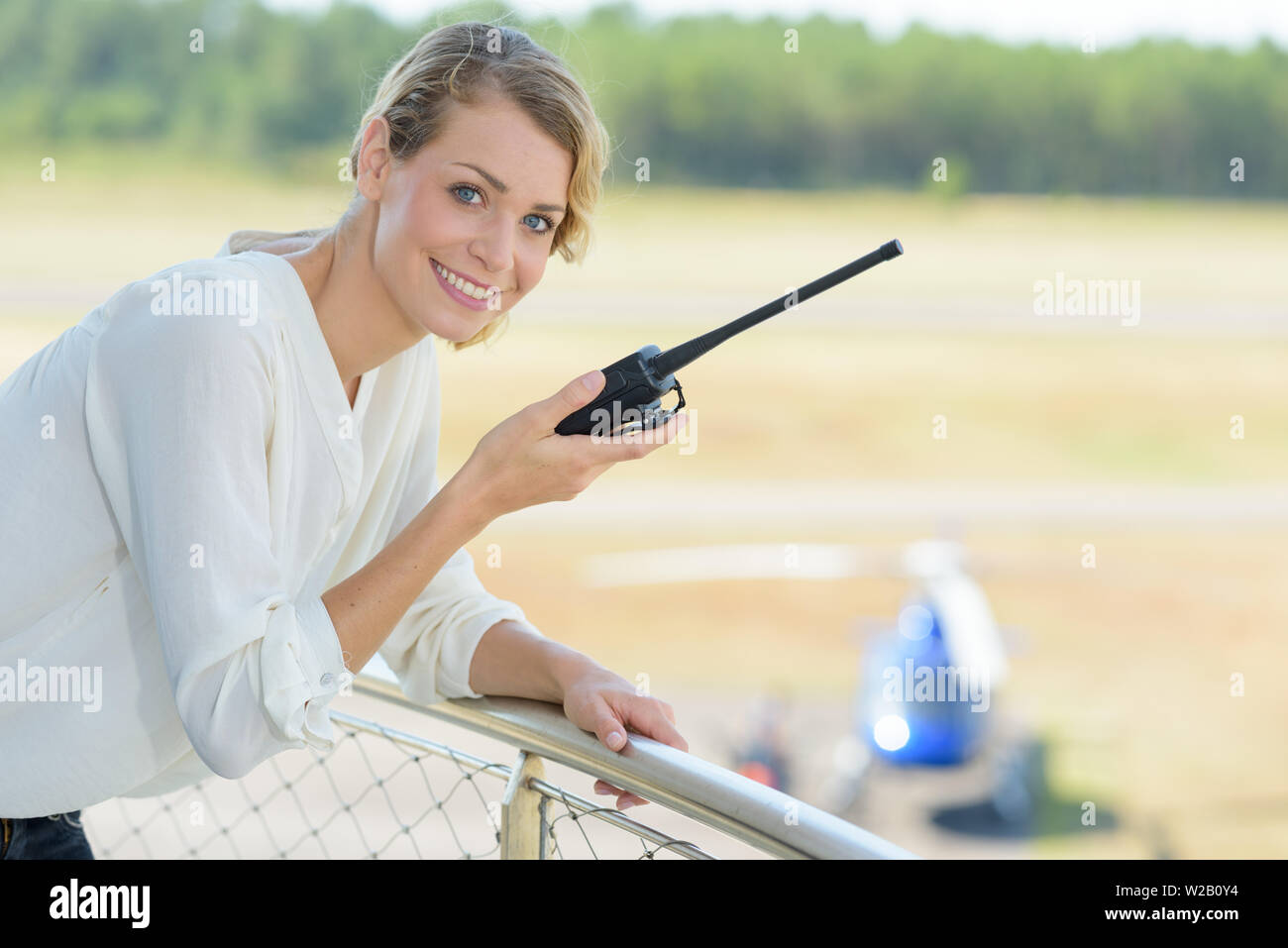 a beautiful security guard outdoors Stock Photo - Alamy