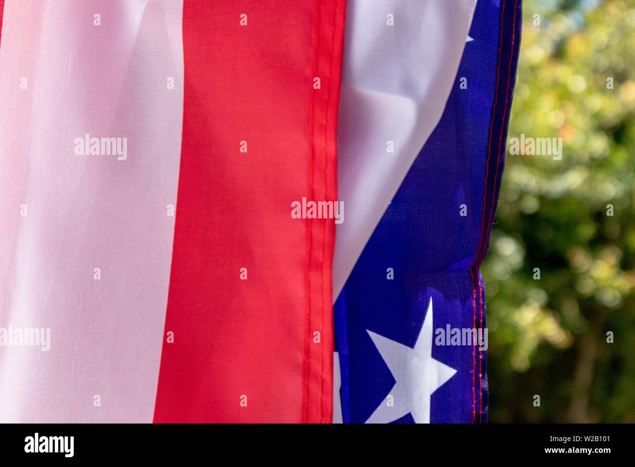 American flag close up on summer background Stock Photo - Alamy