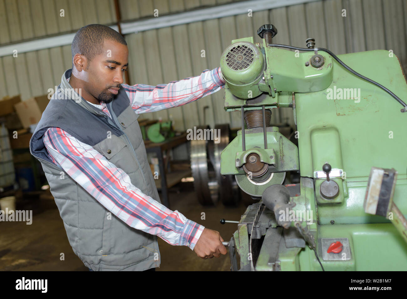 man on controller machine Stock Photo - Alamy