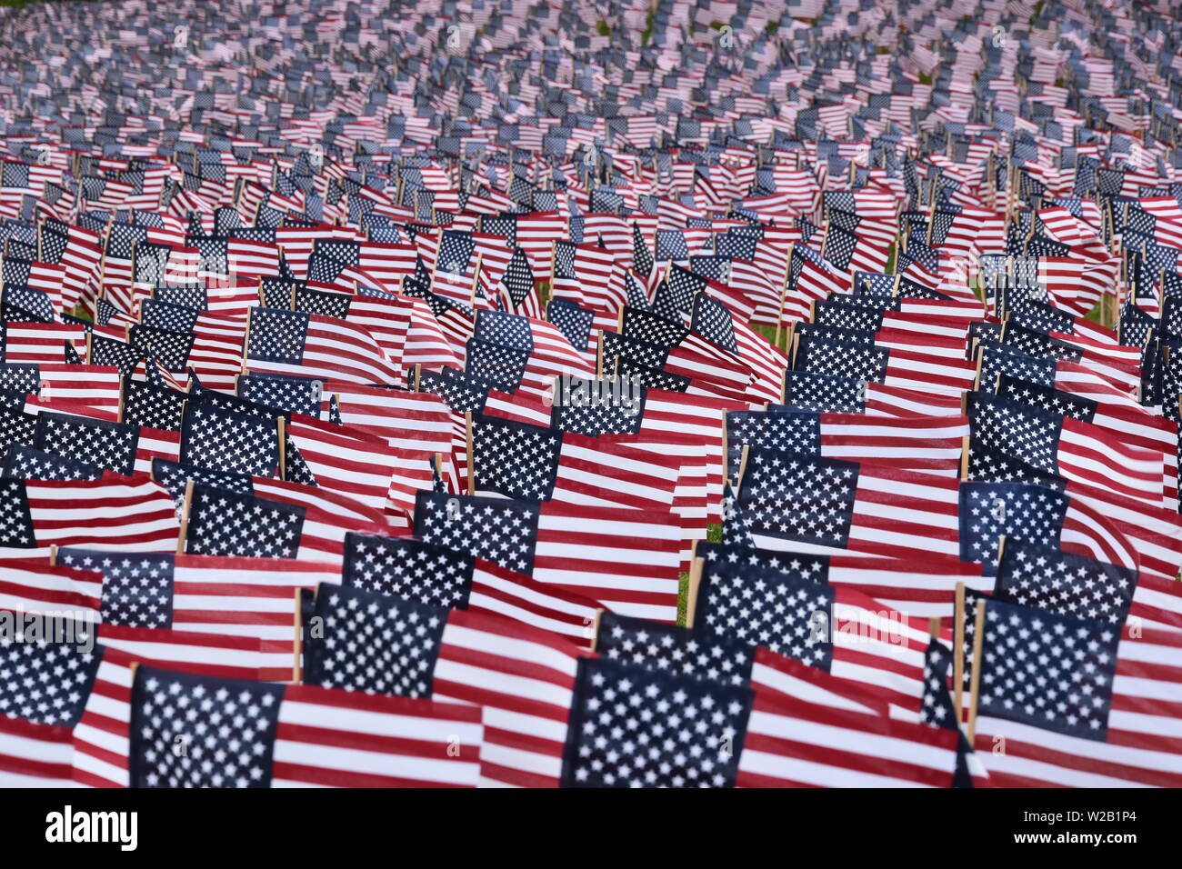 Thousands of Memorial Day flags commemorating fallen soldiers from ...