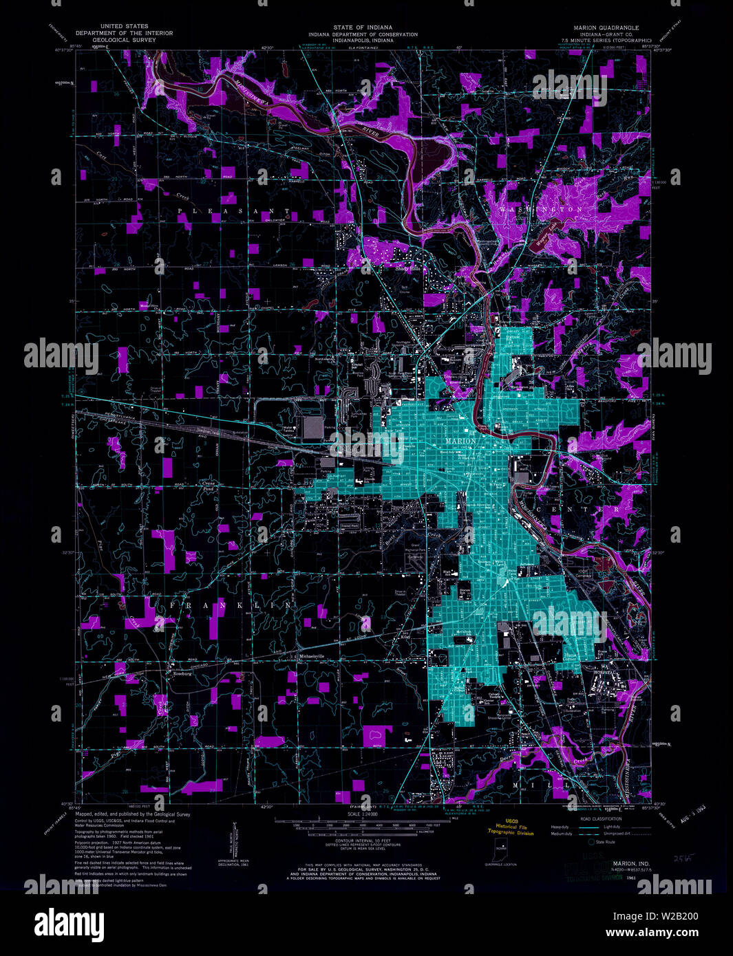Marion indiana map hi-res stock photography and images - Alamy
