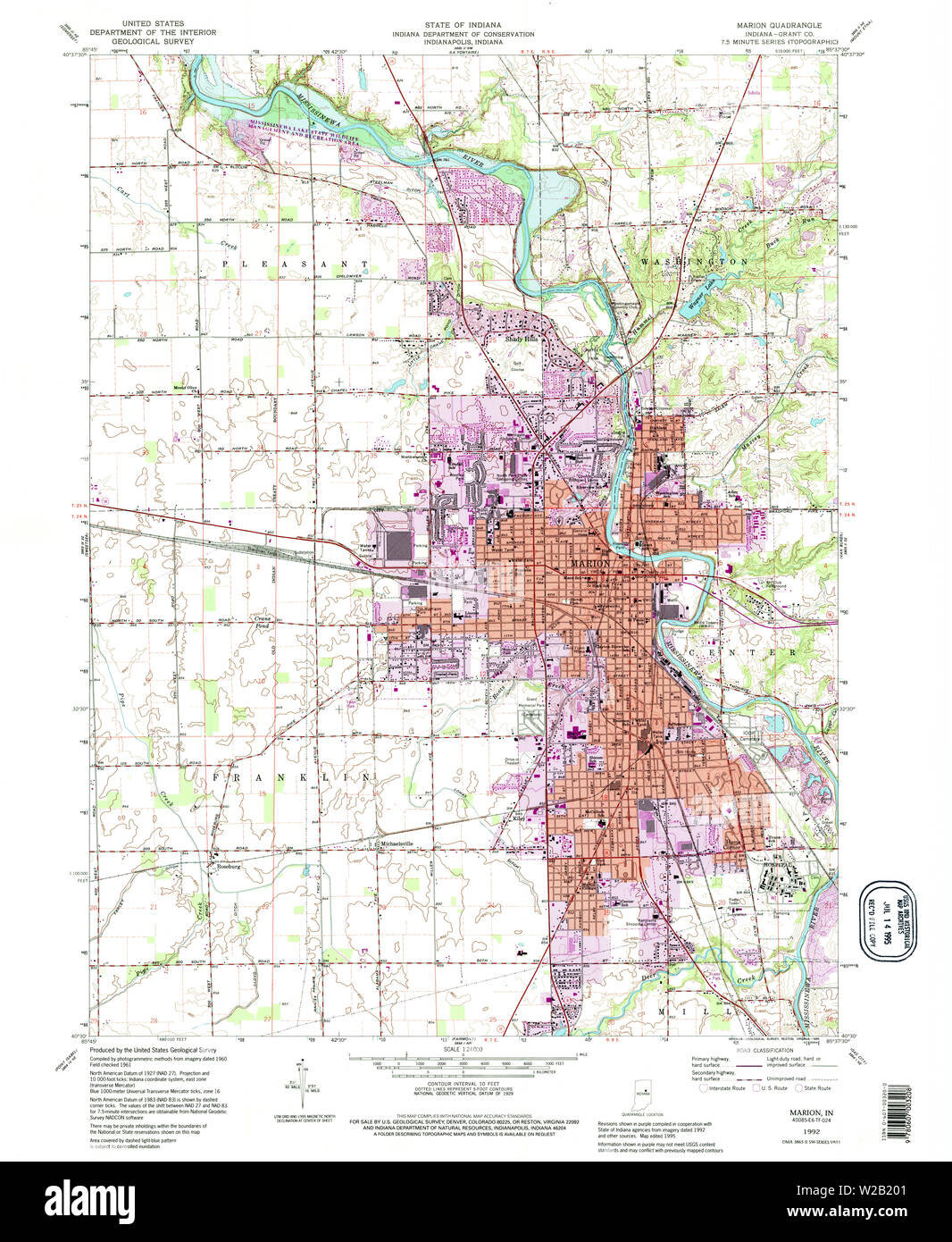 Marion indiana map hi-res stock photography and images - Alamy