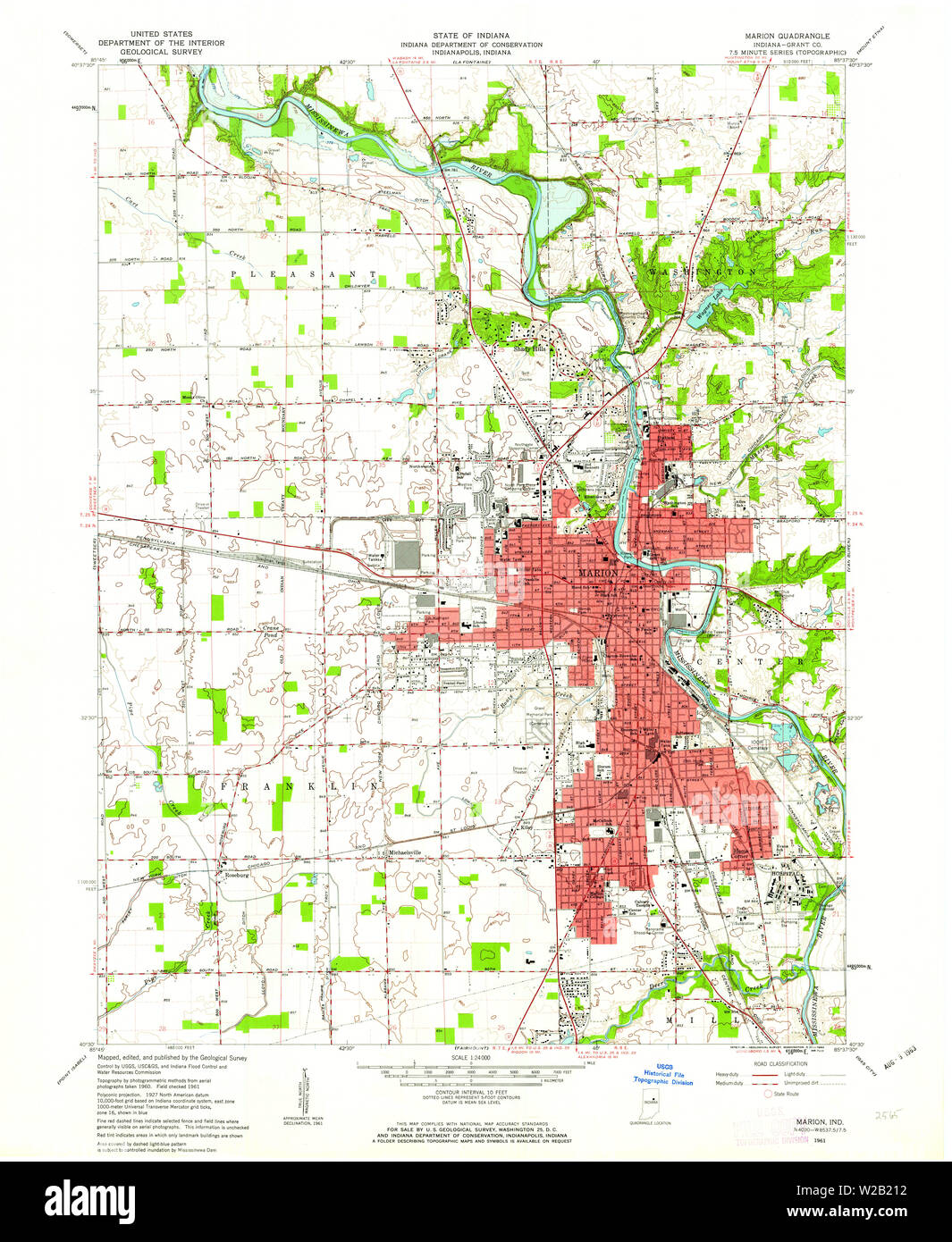 Marion indiana map hi-res stock photography and images - Alamy