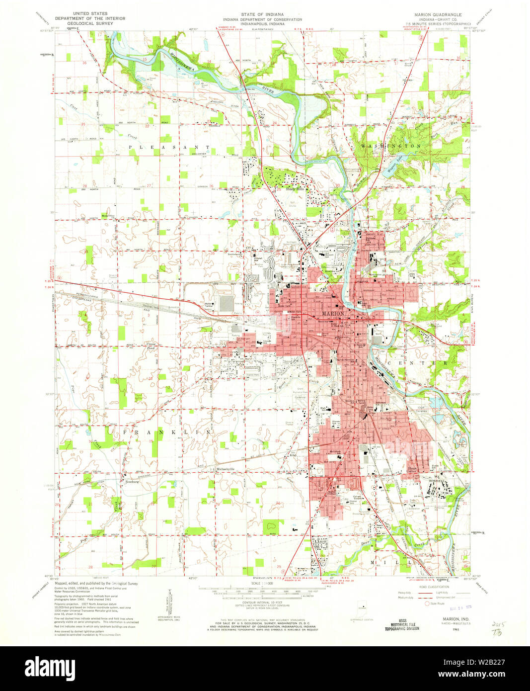 Marion indiana map hi-res stock photography and images - Alamy