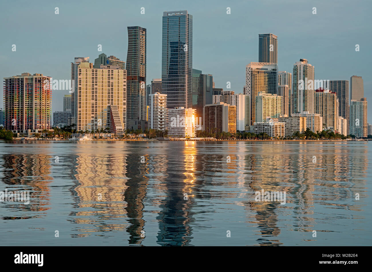 BRICKELL AVENUE SKYLINE DOWNTOWN MIAMI FLORIDA USA Stock Photo - Alamy